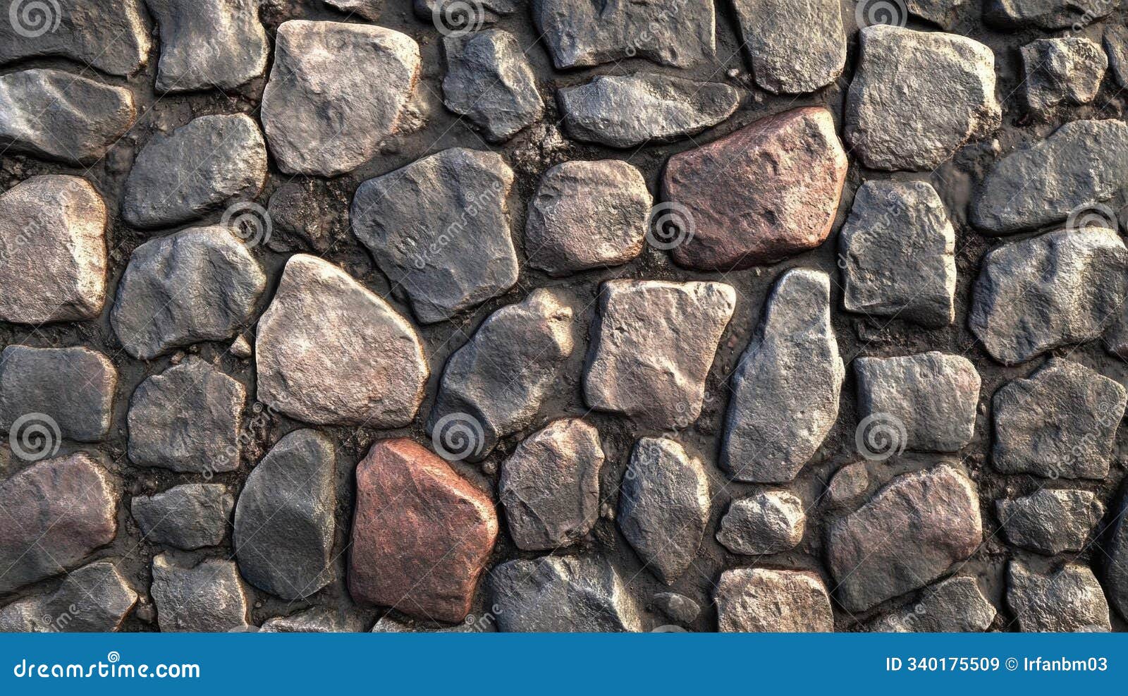 Cobblestone Pathway Texture, a Seamless Pattern of Irregular Stones ...