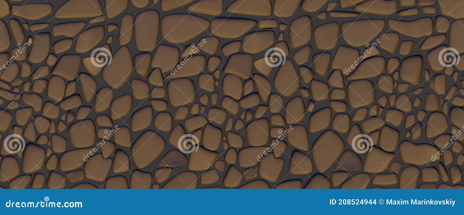 Cobblestone Pattern. 3D Rendering Texture. Stock Photo - Illustration ...