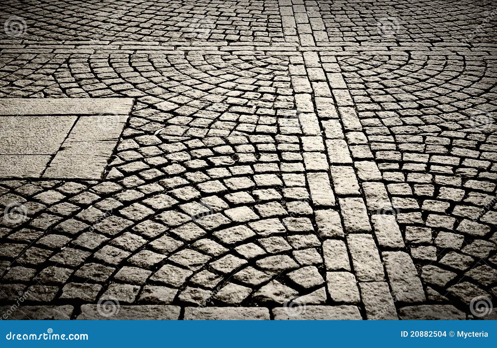 Cobblestone pavement stock photo. Image of avenue, gray - 20882504