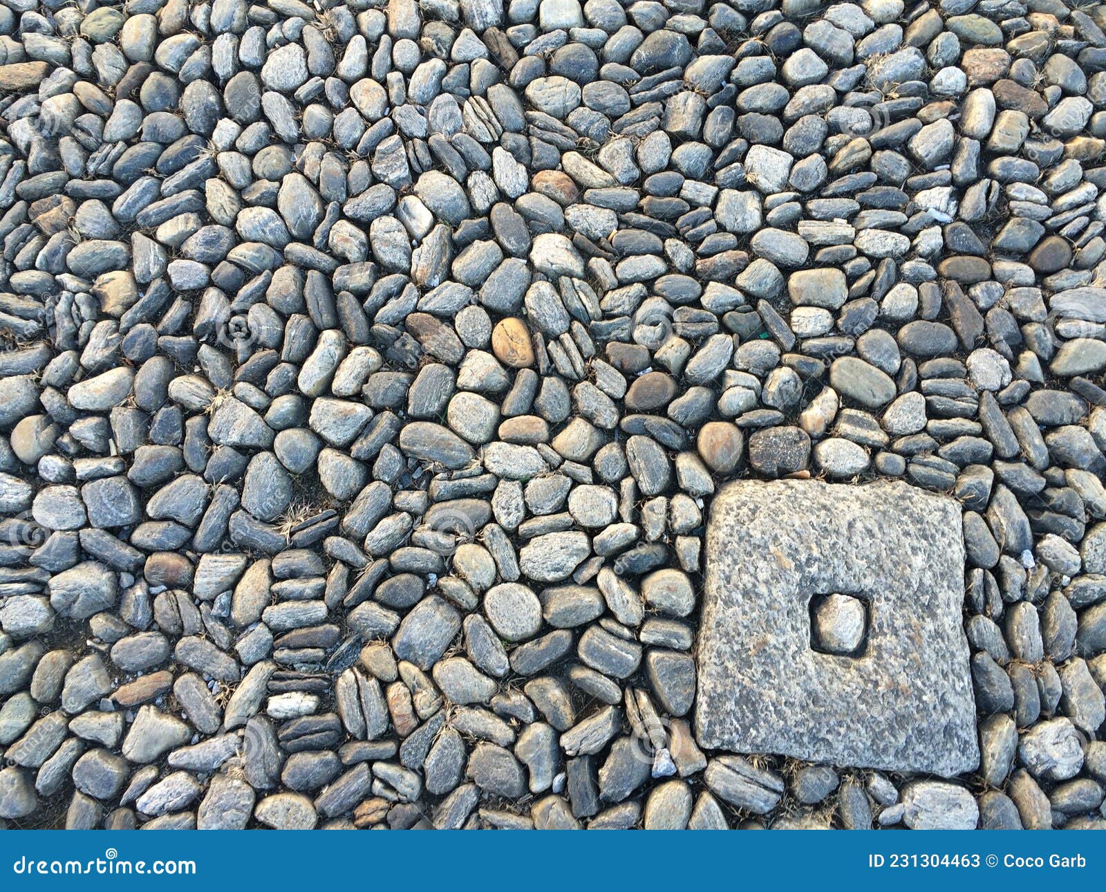 Cobblestone Pavement Pattern from Closeup Stock Image - Image of floor ...