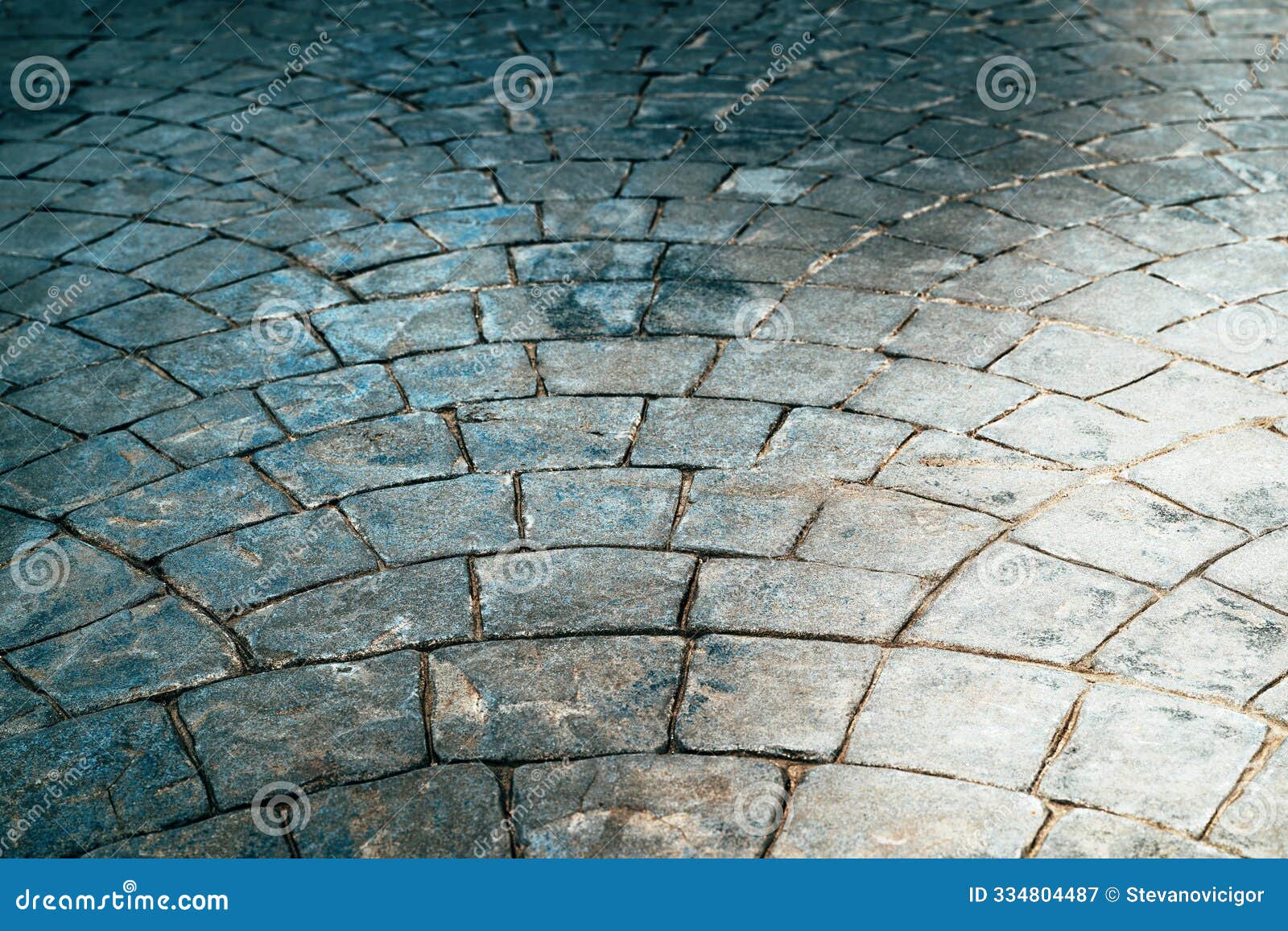 Cobblestone Pavement Pattern in Diminishing Perspective Stock Image ...