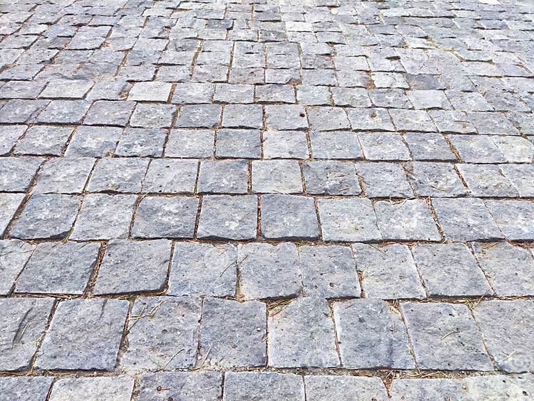 Cobblestone Pavement with Rectangular Stones in a Rustic Outdoor ...