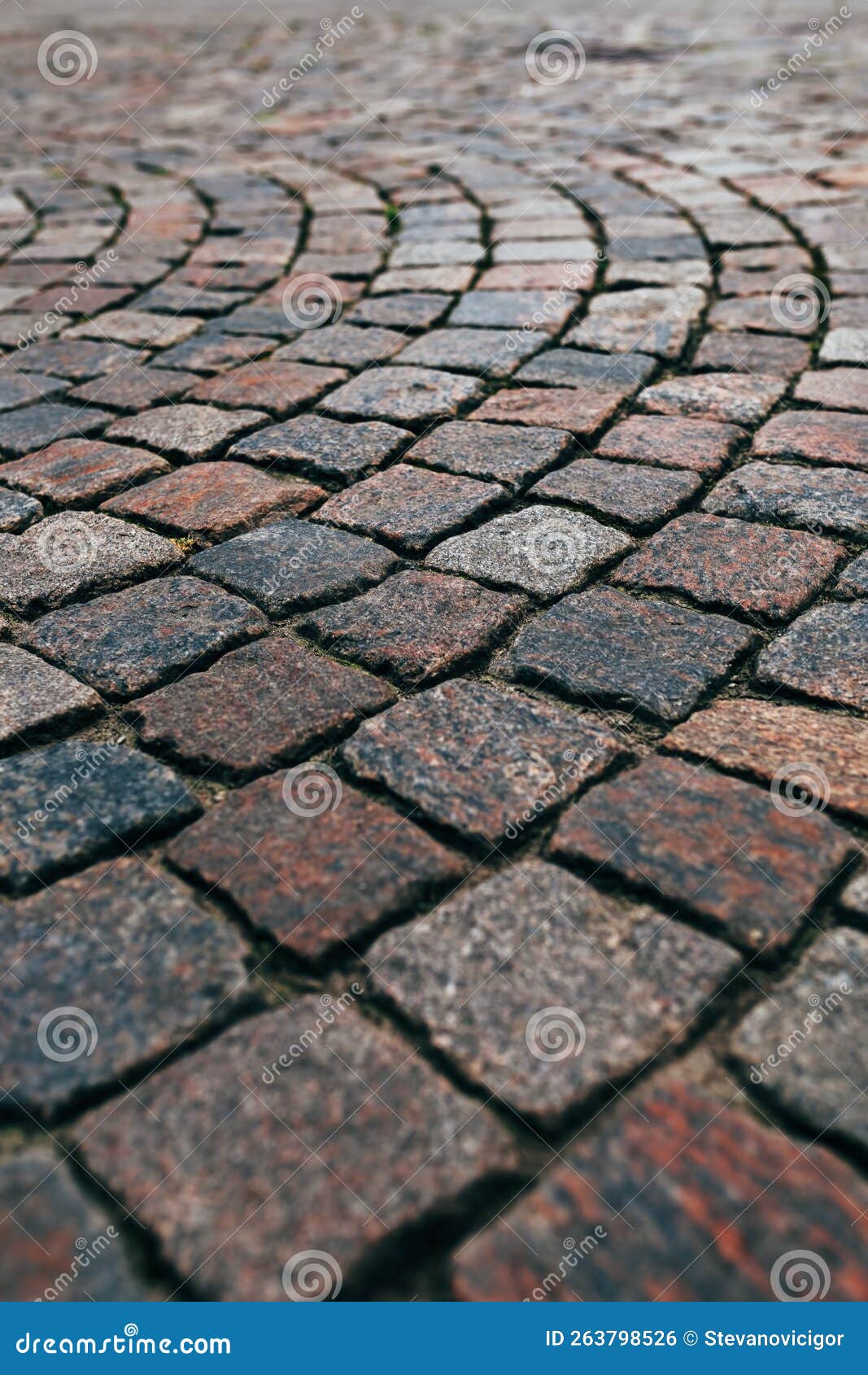 Cobblestone Pavement Sidewalk Pattern, Low Angle View Stock Photo ...
