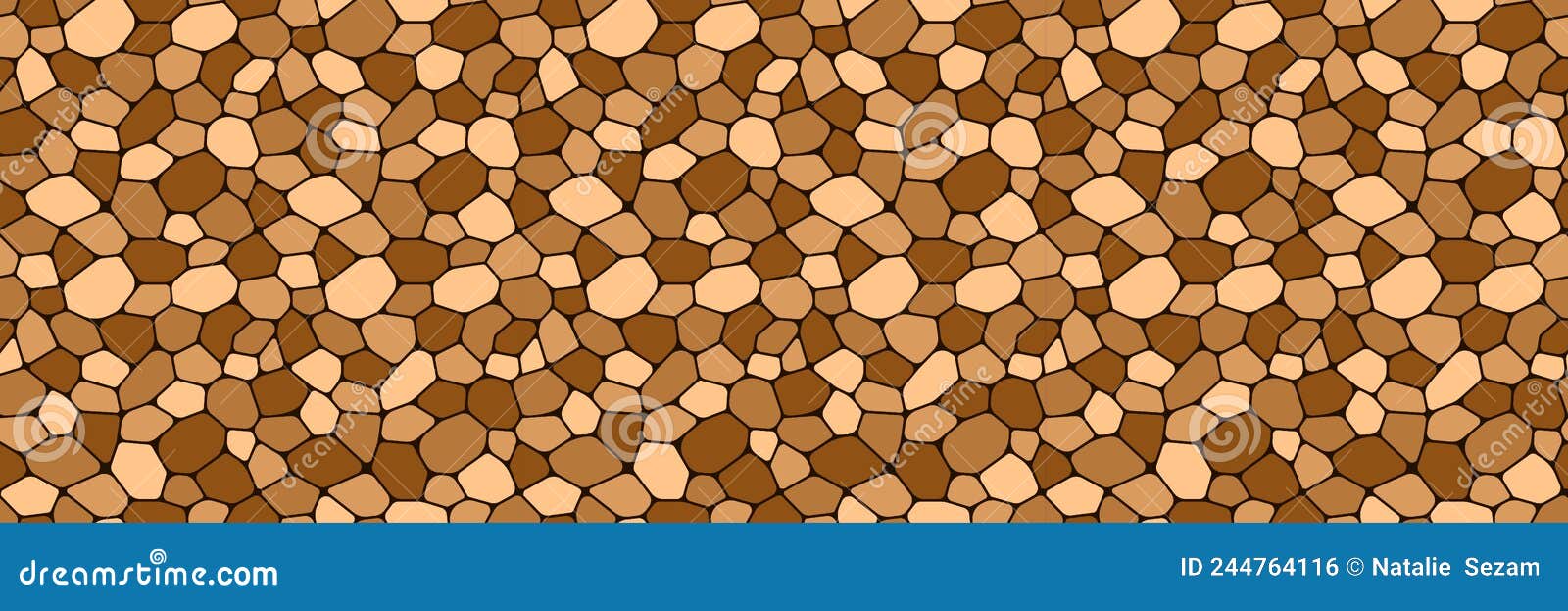 Cobblestone Paving Seamless Pattern Vector Illustration. Pebble ...