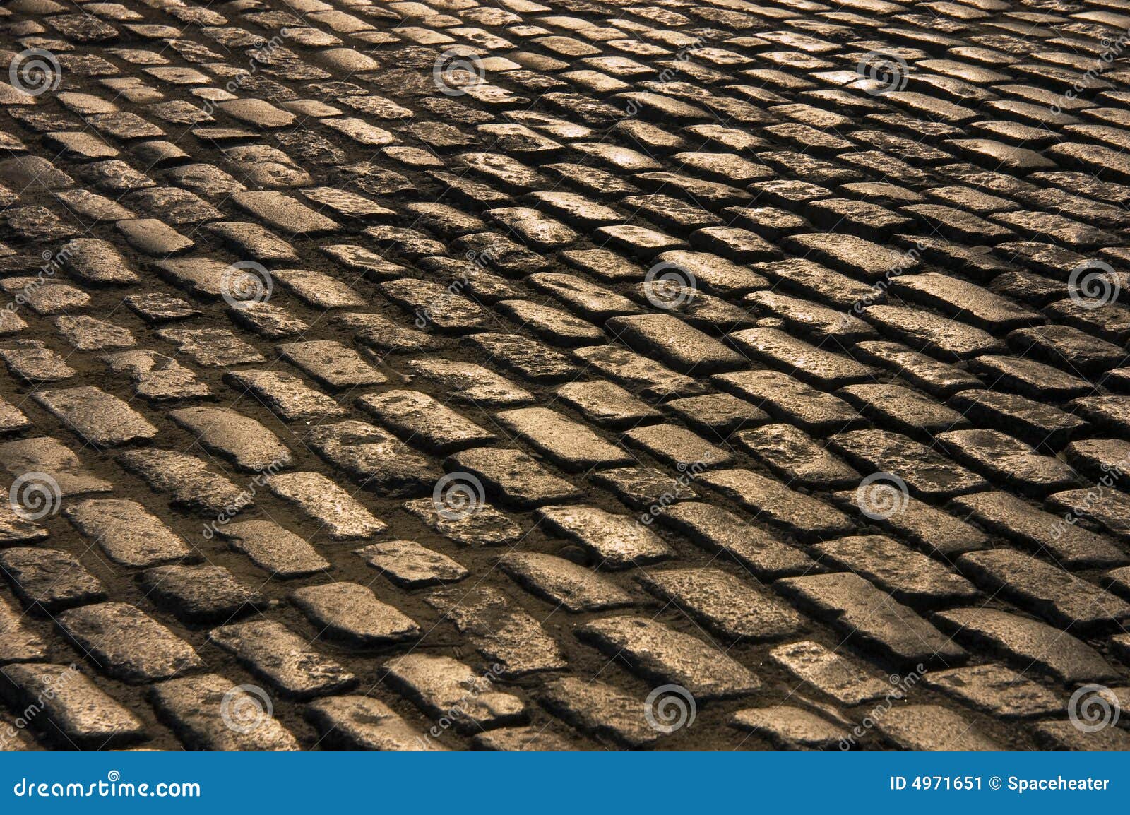 Cobblestone Road stock image. Image of path, road, sepia - 4971651