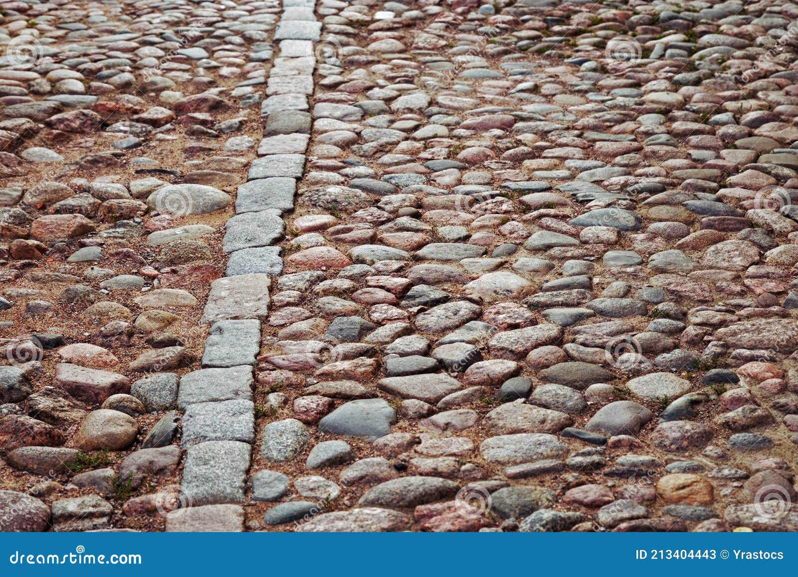 Cobblestone Road. Large Stones on Road. Background from Big Stones ...