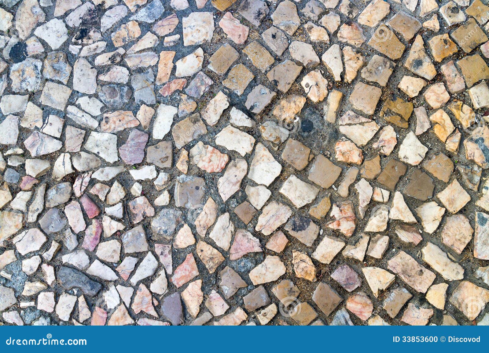 The Cobblestone Road is Made of Pebbles Stock Photo - Image of polished ...