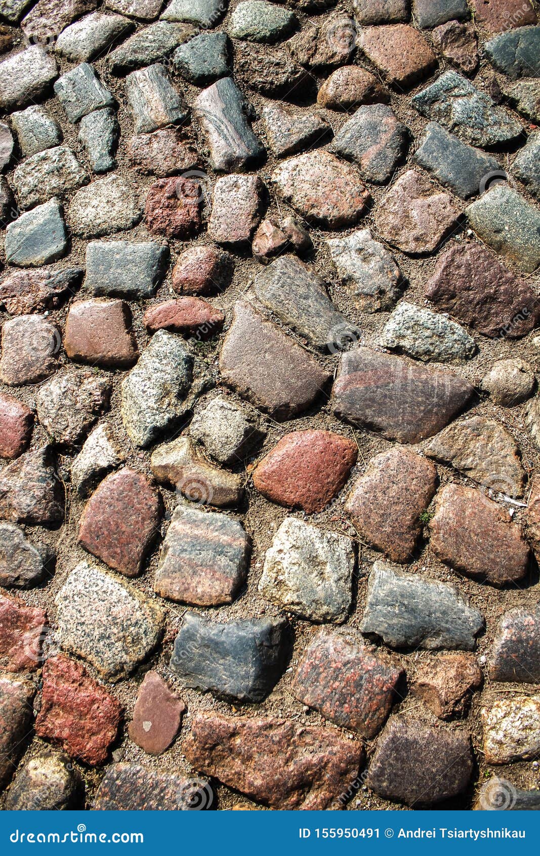 Cobblestone Road. Multicolored Cobblestone Texture Stock Image - Image ...