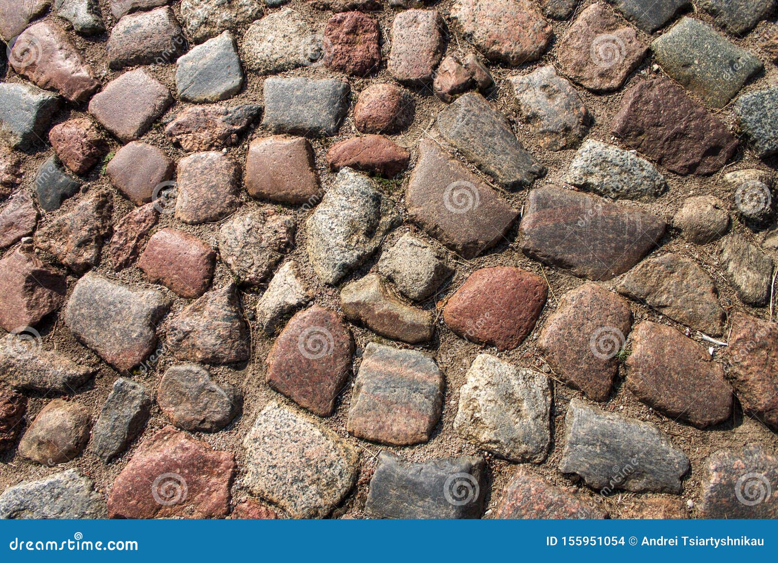 Cobblestone Road. Multicolored Cobblestone Texture Stock Photo - Image ...