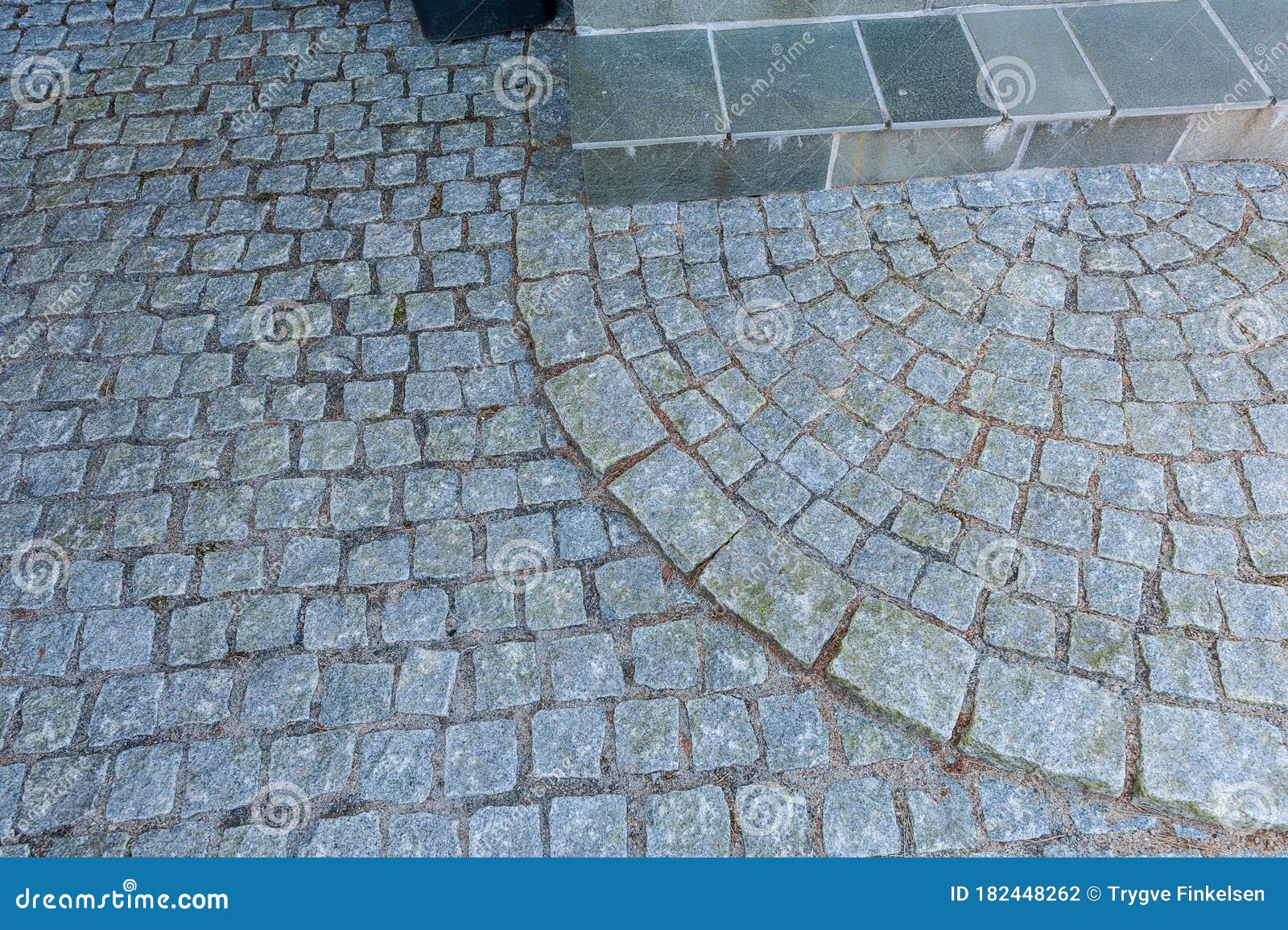 Cobblestone Set in a Circular Pattern Stock Photo - Image of block ...
