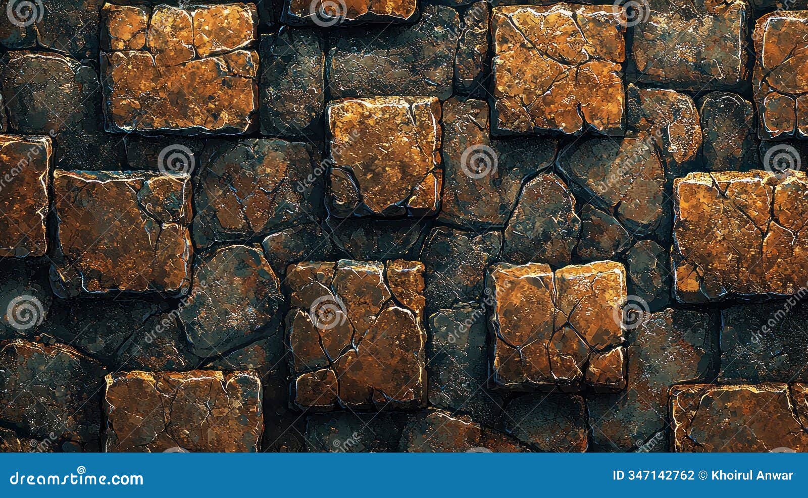 Cobblestone Stone Texture Background Seamless with a Mix of Colors ...