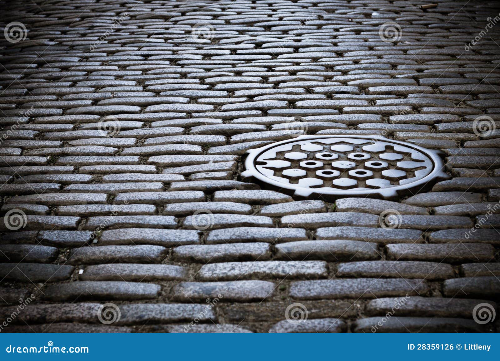 Old Cobblestone Street With Reflection Of Light. Cobblestone Pavement ... Old Cobblestone Street With Reflection Of Light. Cobblestone Pavement ...