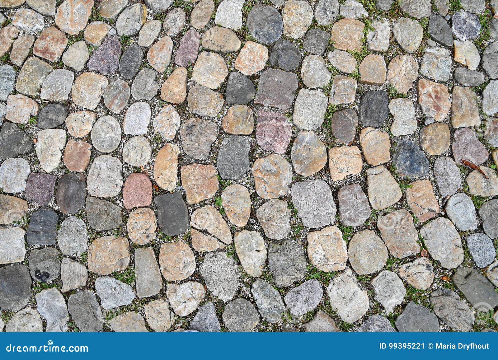 Cobblestone street pattern stock image. Image of weathered - 99395221