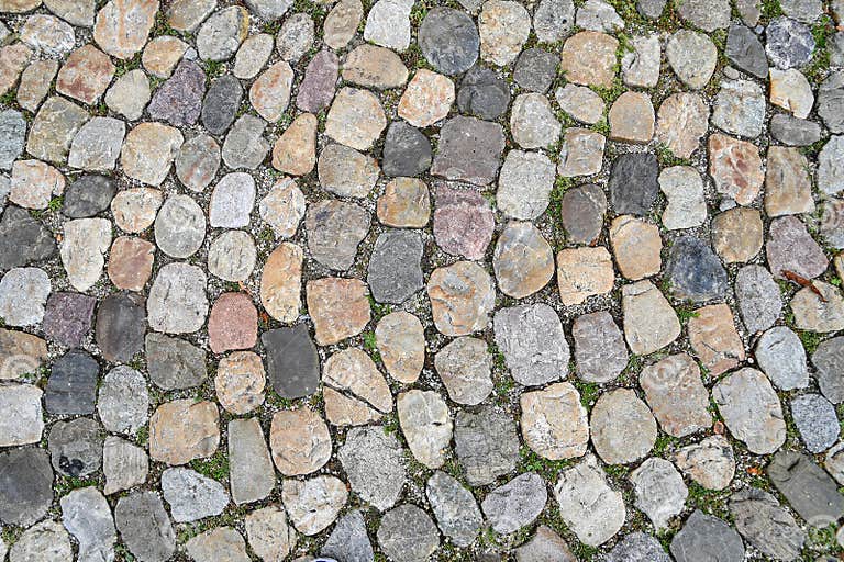 Cobblestone street pattern stock image. Image of weathered - 99395221