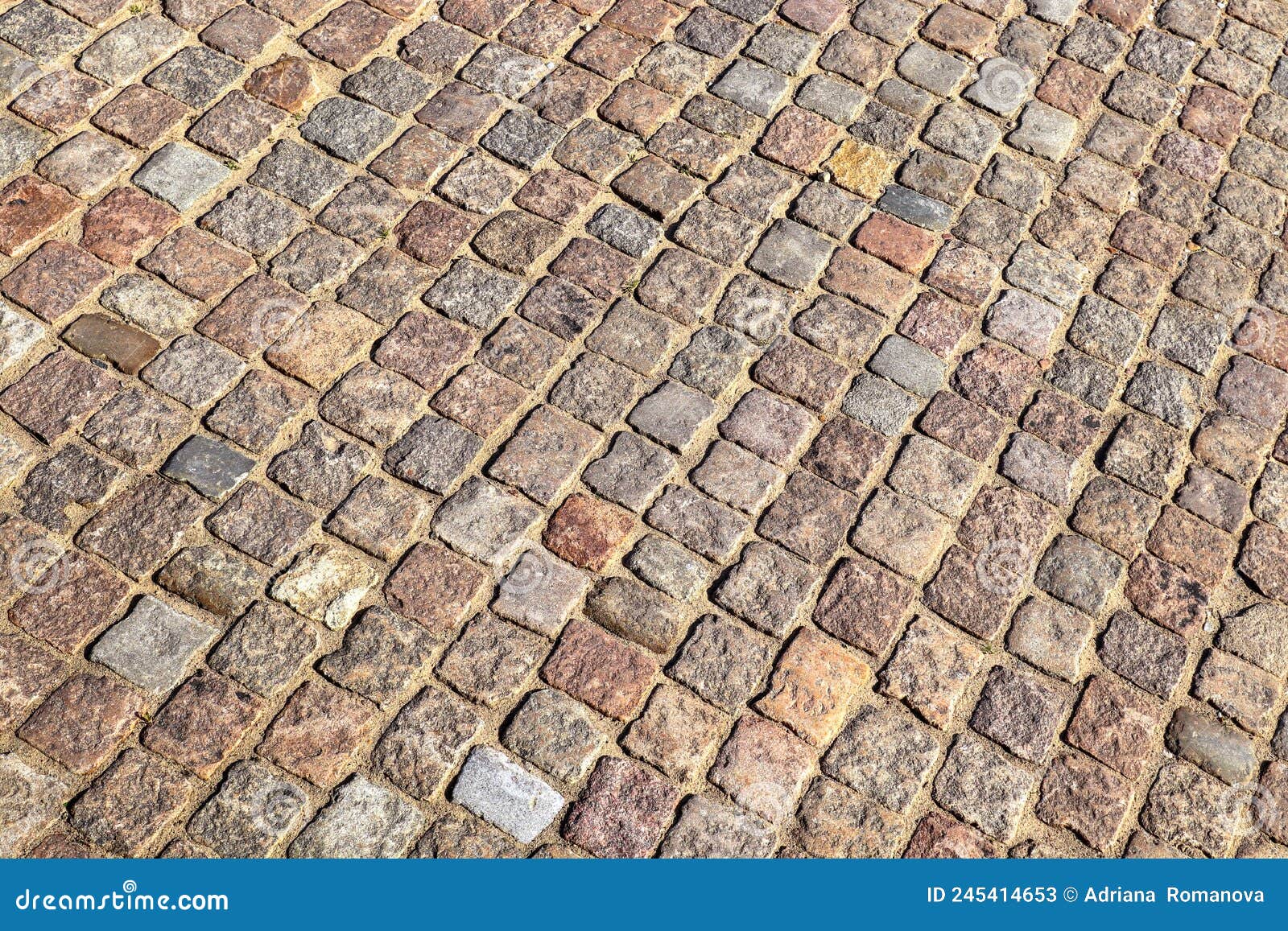 Cobblestone Structure Road, Close Up Stock Image - Image of detail ...