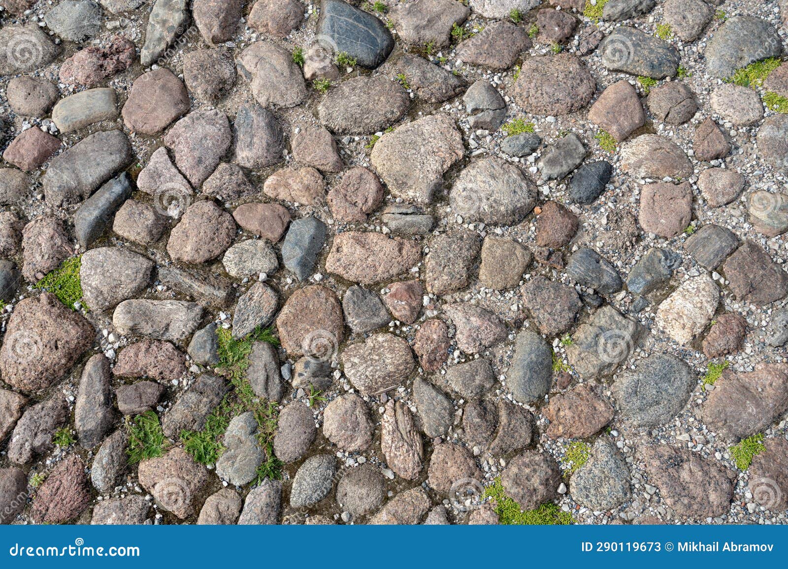 Cobblestone Surface Background Top View. Cobblestone Texture Background ...