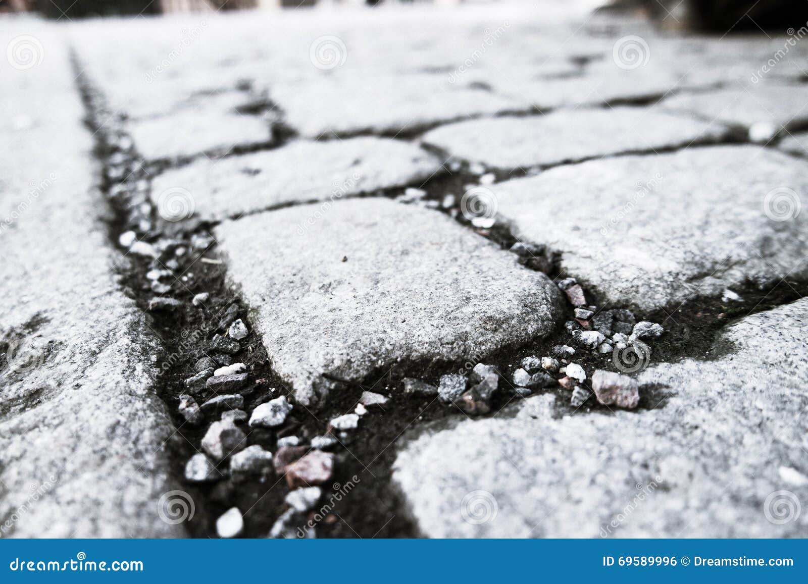 Cobblestone Walk Path Black Color Stock Photo - Image of block, pattern ...