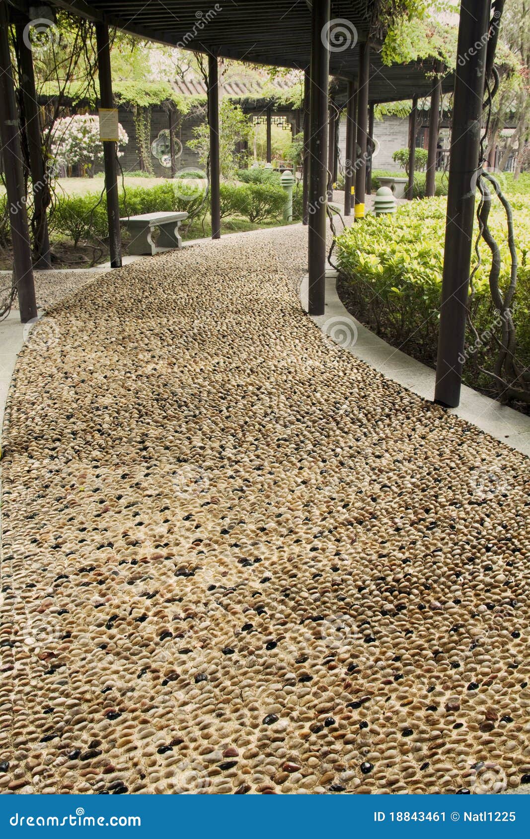 Cobblestone Walkway stock image. Image of stone, path - 18843461