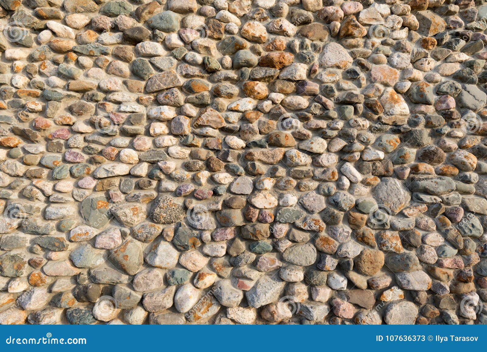 Cobblestone wall texture. stock image. Image of backdrop - 107636373