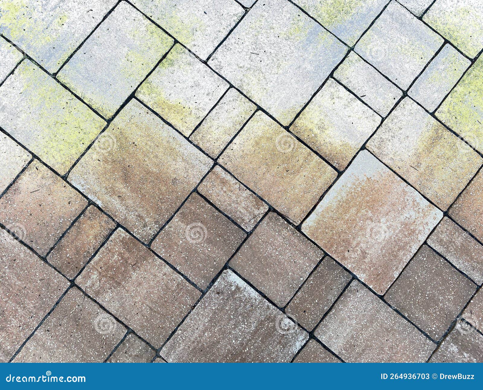 Cobblestone Weathered Sidewalk Stone Brick Pattern Diagonal Driveway ...