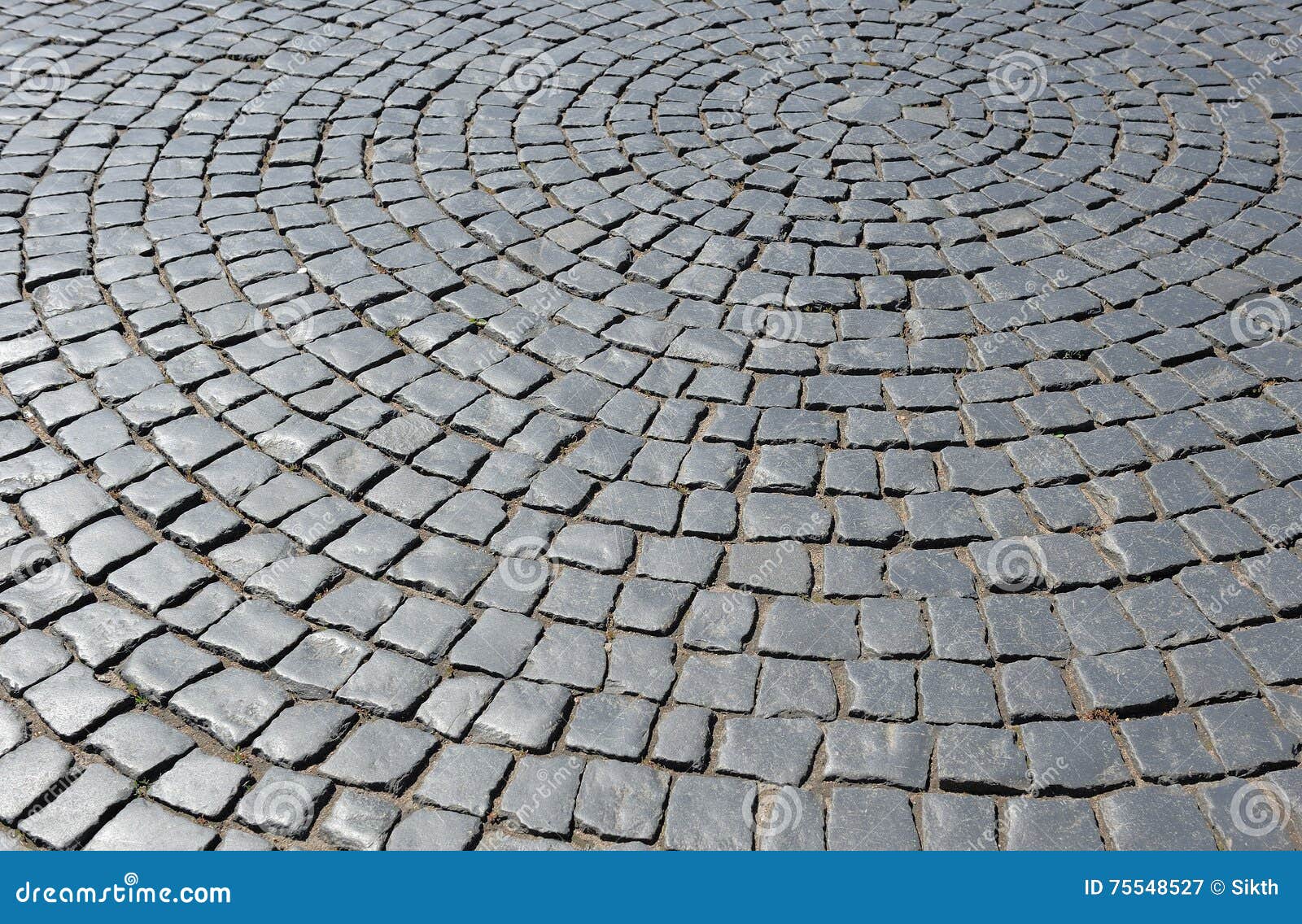 Cobblestones (Circular Paved Square) Stock Image - Image of facing ...