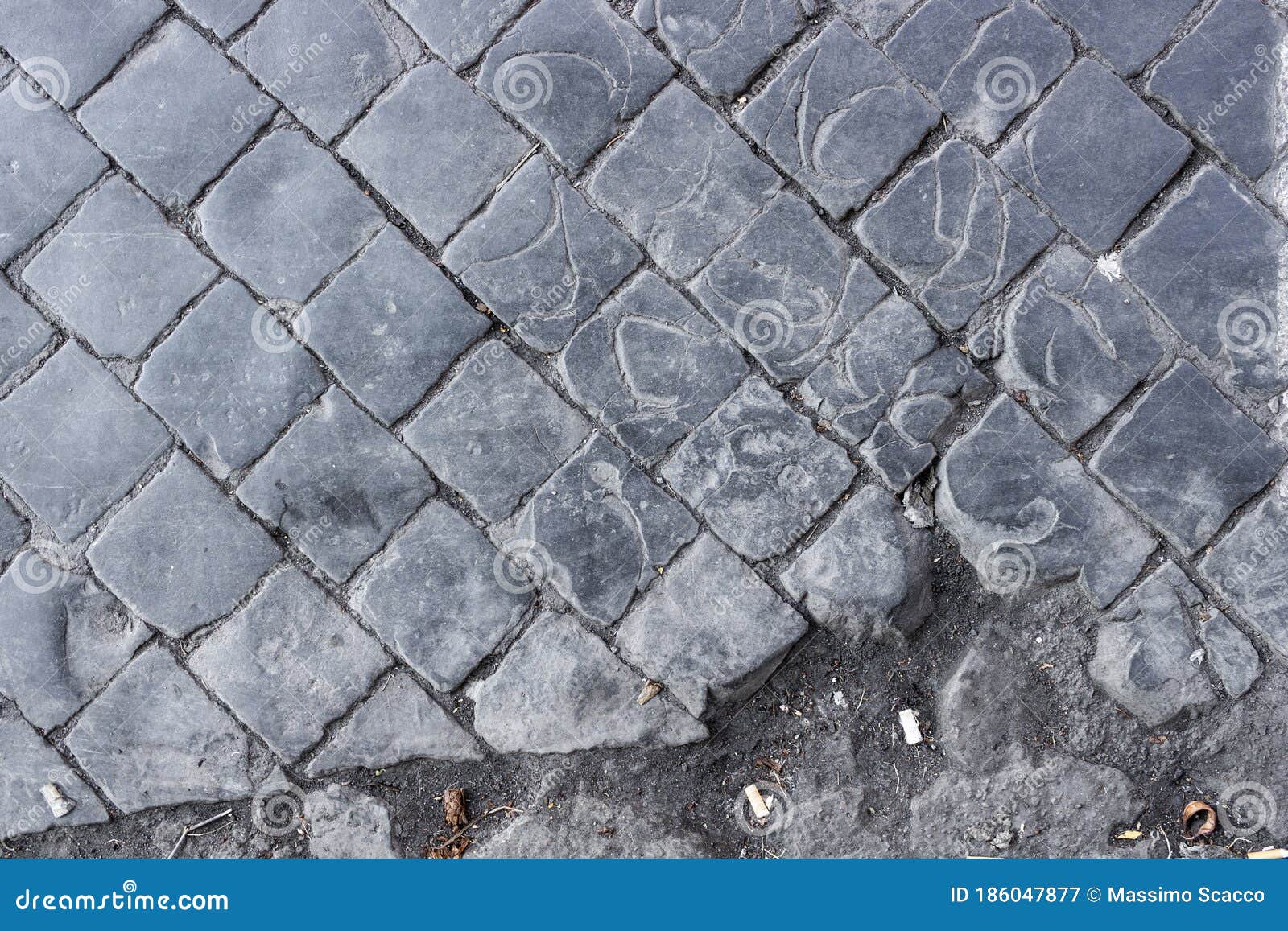 The Cobblestones of the Streets of Rome Stock Image - Image of pebble ...