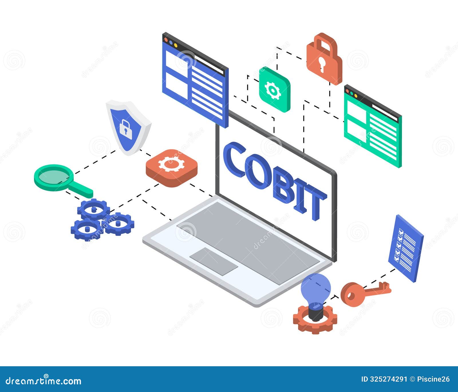 Cobit Governance System Principles for it Audit Banner Stock ...