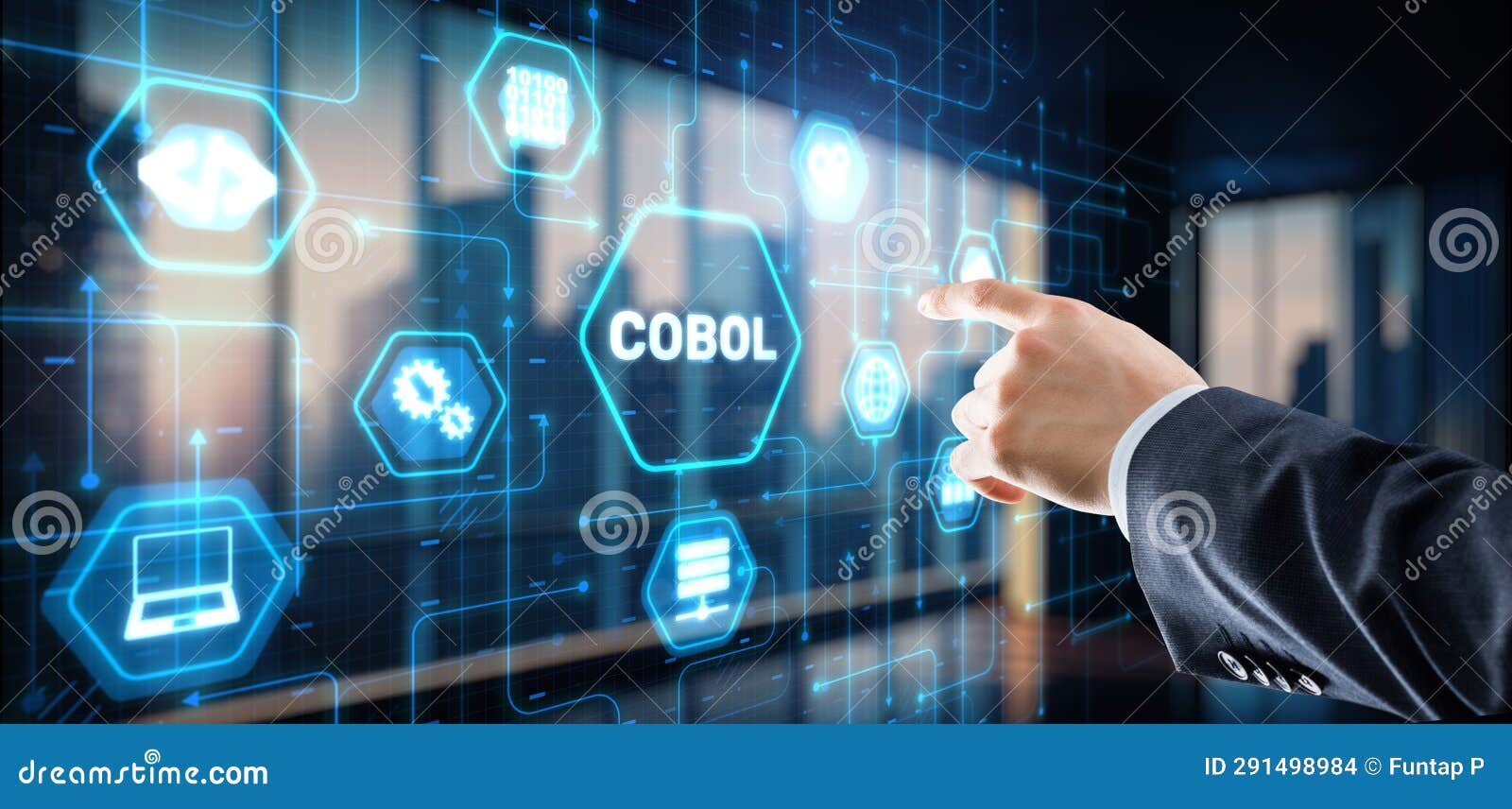 Cobol. Common Business Oriented Language Stock Photo - Image of woman ...