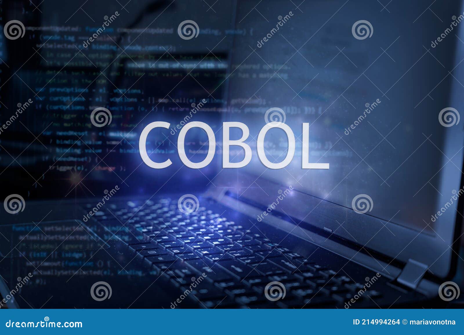Cobol Inscription Against Laptop and Code Background. Technology ... Cobol Inscription Against Laptop and Code Background. Technology ...