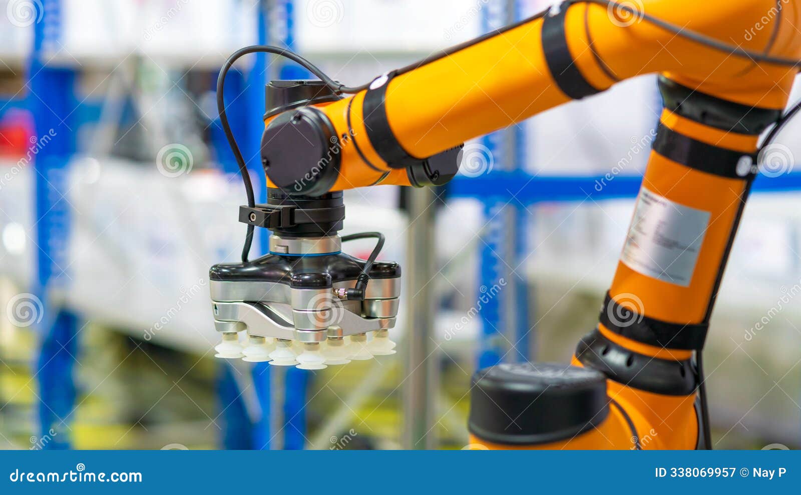 The Cobot ( (Collaborative Robot) in Smart Warehouse Stock Image ...