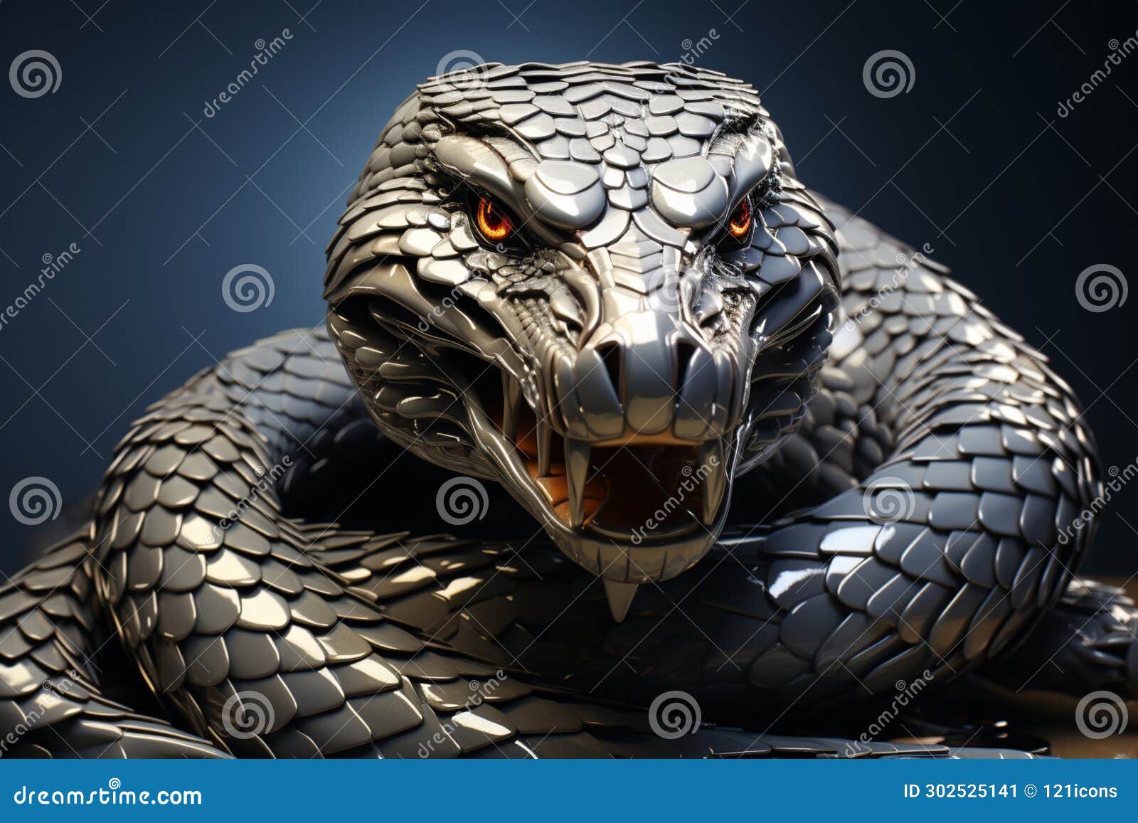 Cobra Head Plate stock illustration. Illustration of ornament - 302525141