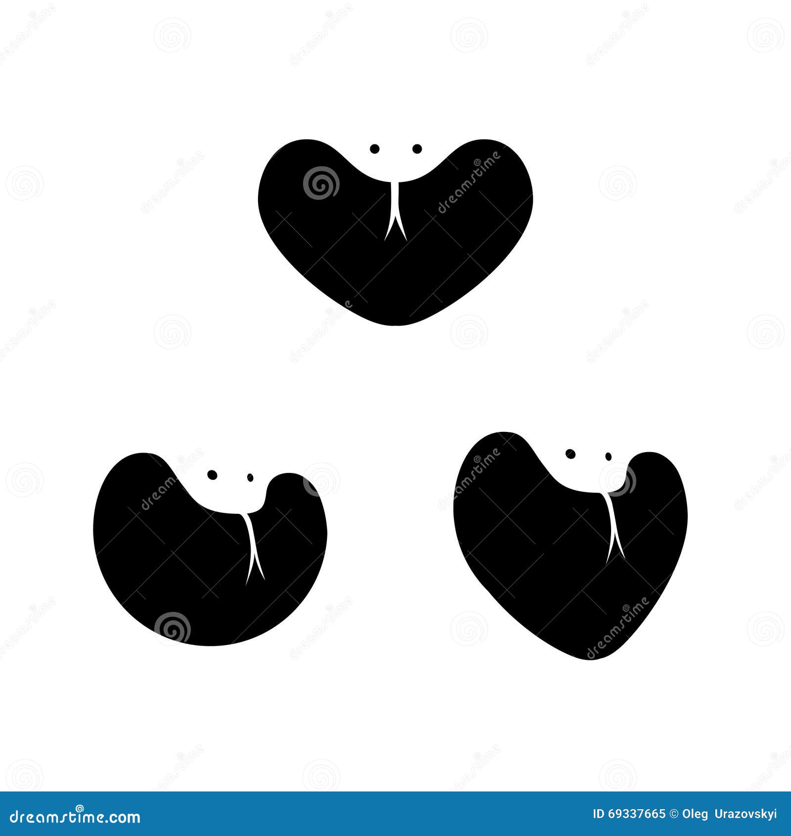 Cobra Negative Space Logo Template Cartoon Vector | CartoonDealer.com ...