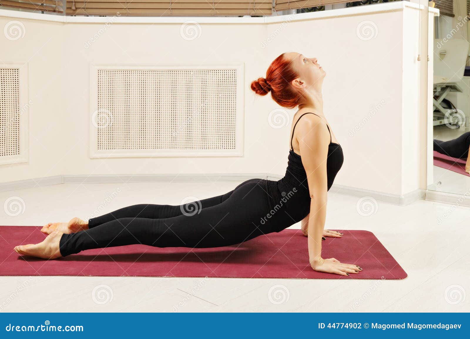 Cobra pose stock photo. Image of position, meditation - 44774902