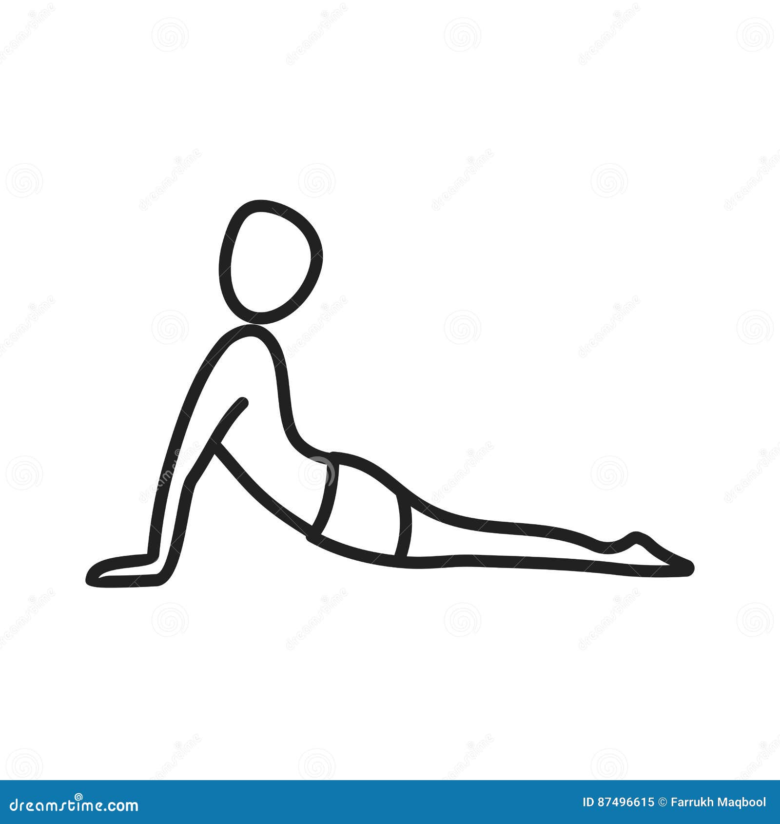 Cobra Pose Stock Vector Illustration Of Pose Back Stretch 87496615