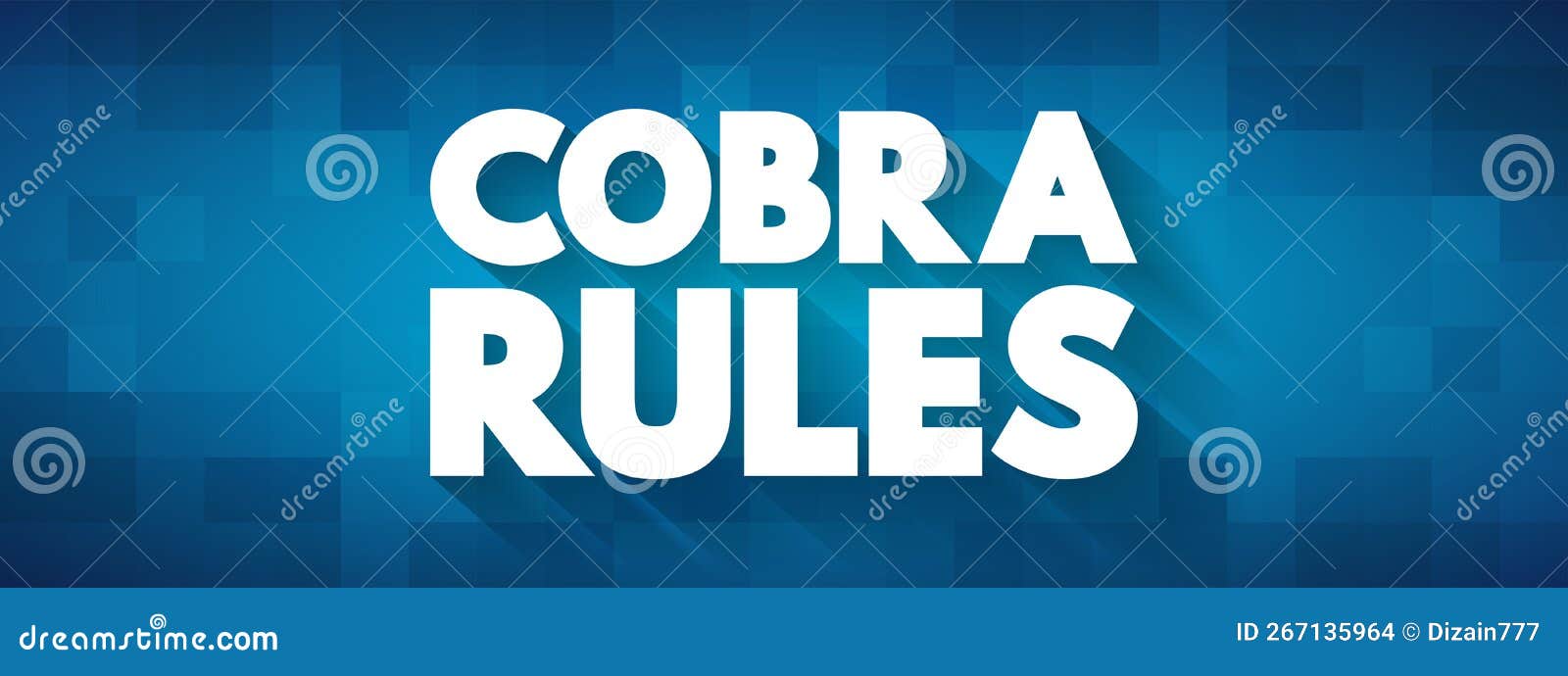 Cobra Rules Text Quote, Concept Background Stock Illustration ...