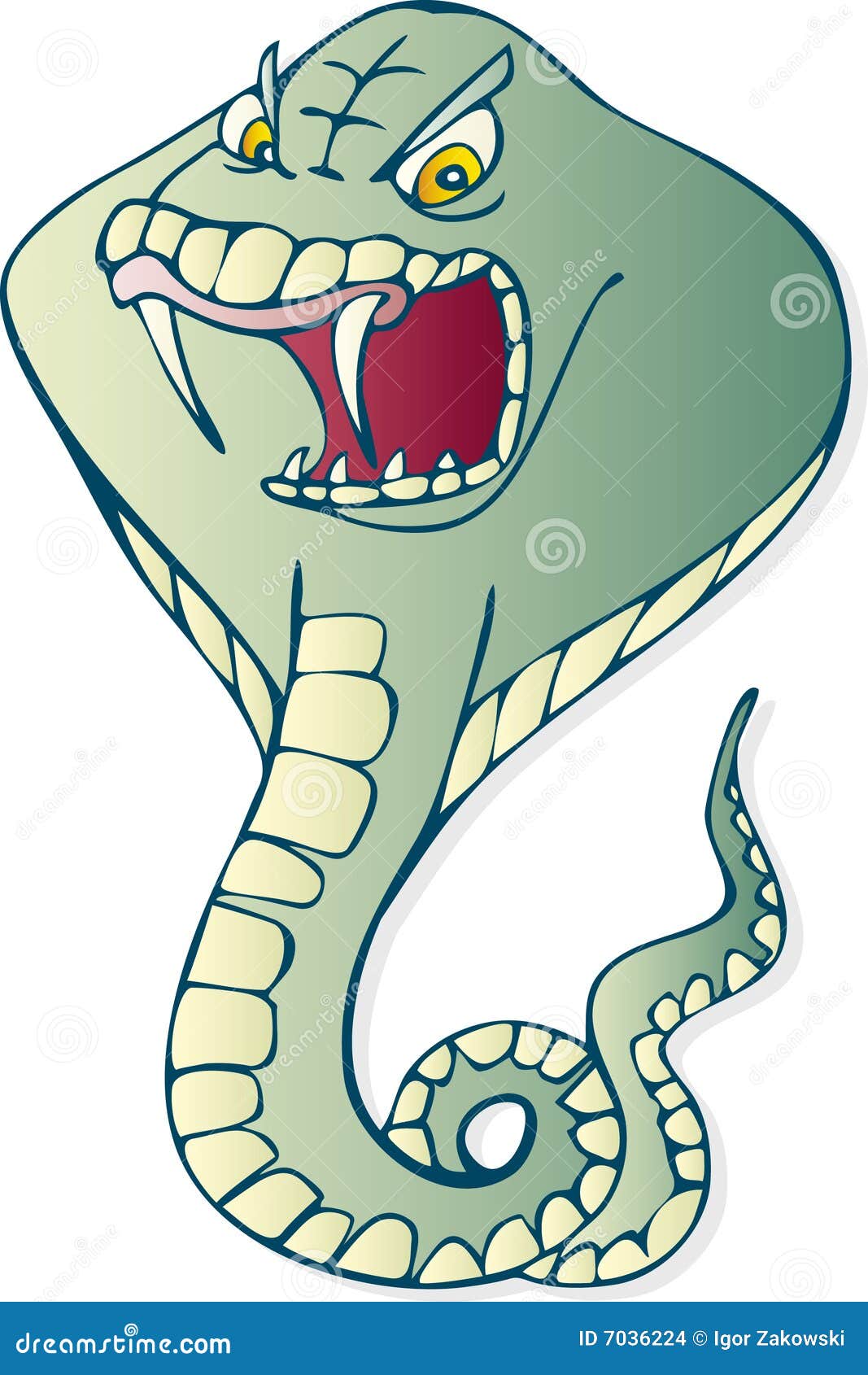 Angry Cartoon Snake