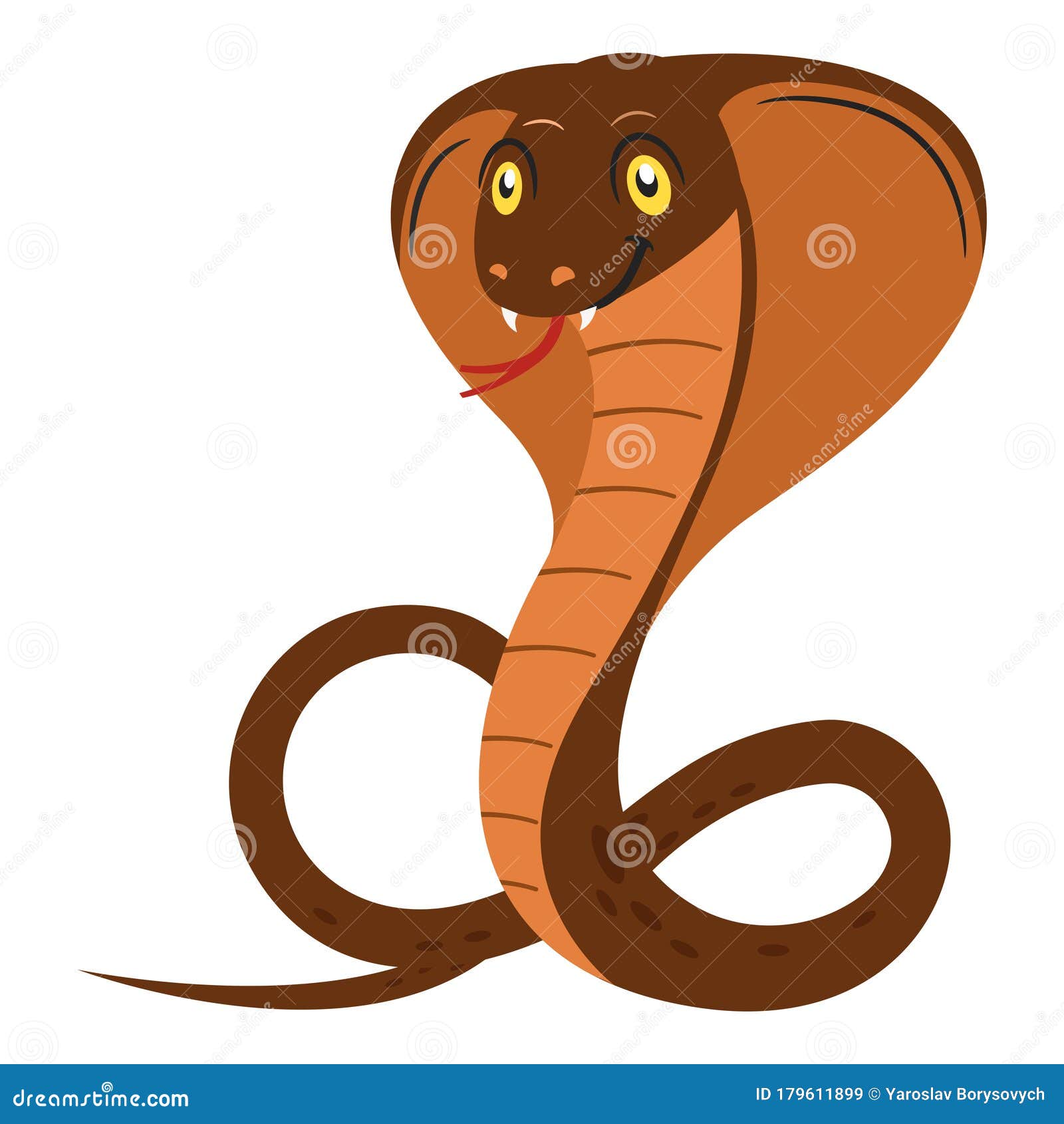 Cobra snake cartoon vector stock vector. Illustration of reptile ...