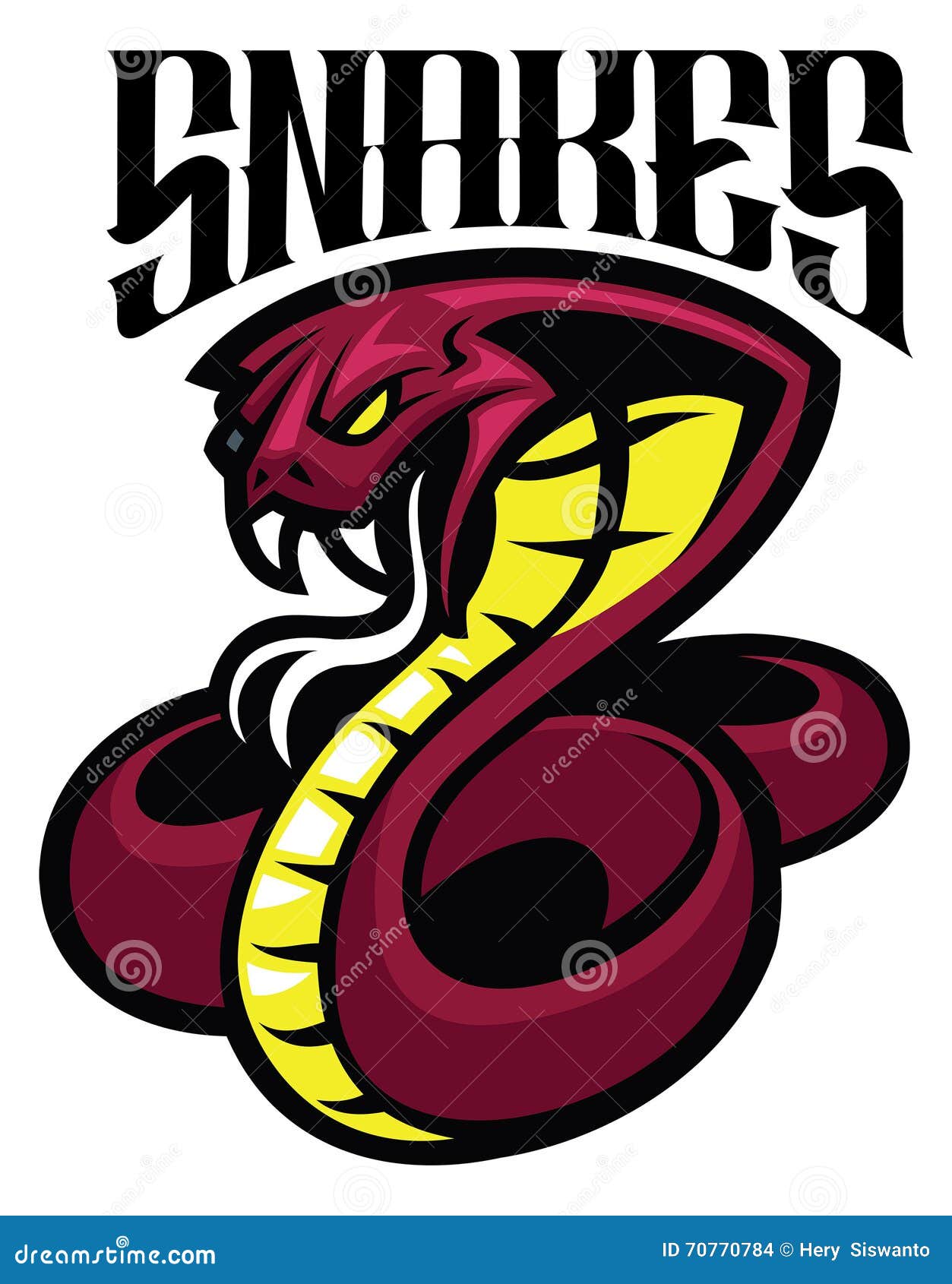 Cobra snake mascot stock vector. Illustration of snake - 70770784