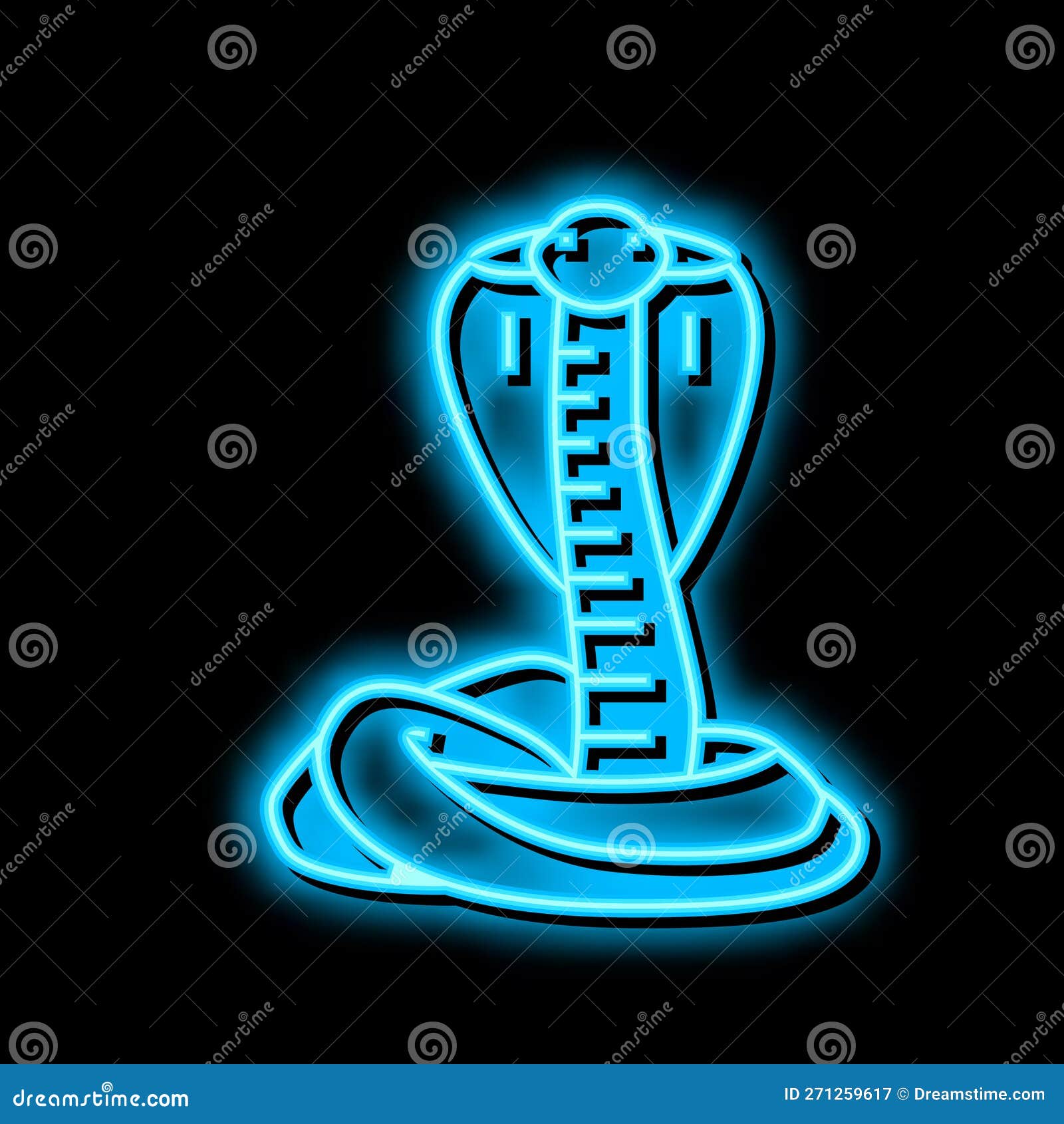 Cobra Snake Neon Glow Icon Illustration Stock Vector - Illustration of ...