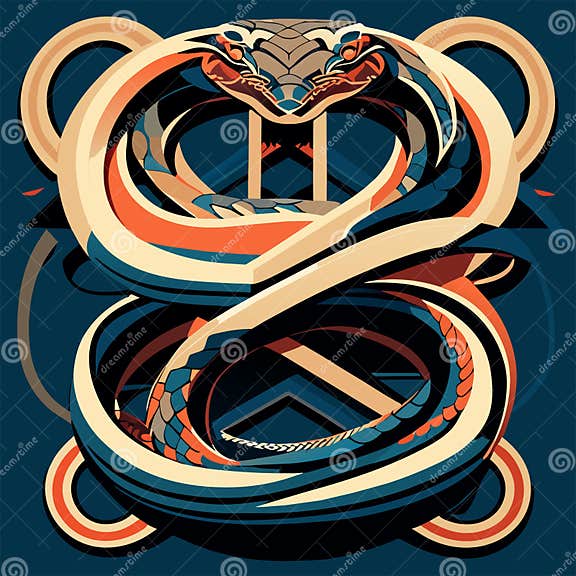 Cobra Snake Vector Illustration. Tattoo Art Design Element Stock Vector ...