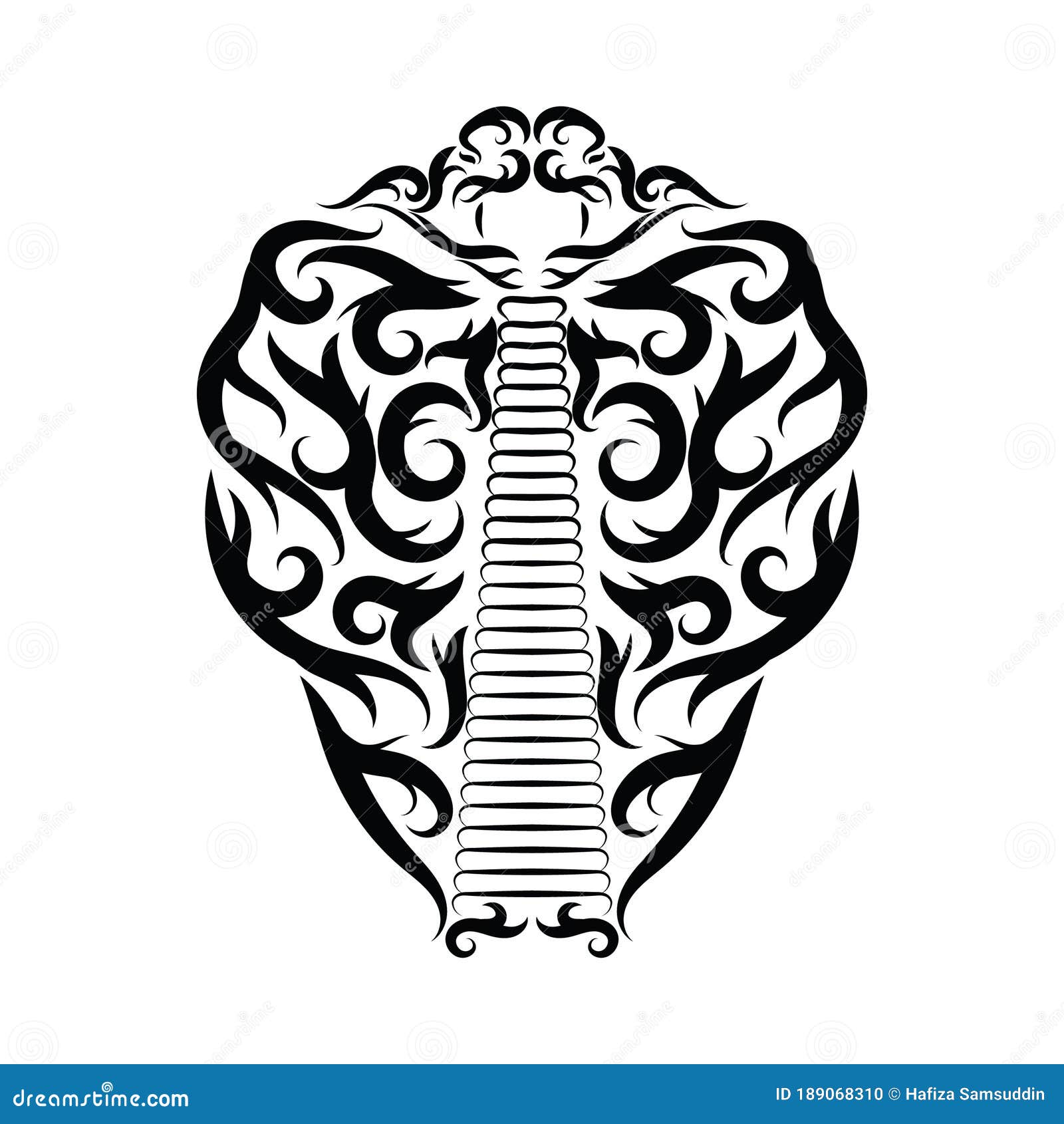 Cobra Tattoo Design. Vector Illustration Decorative Design Stock Vector ...