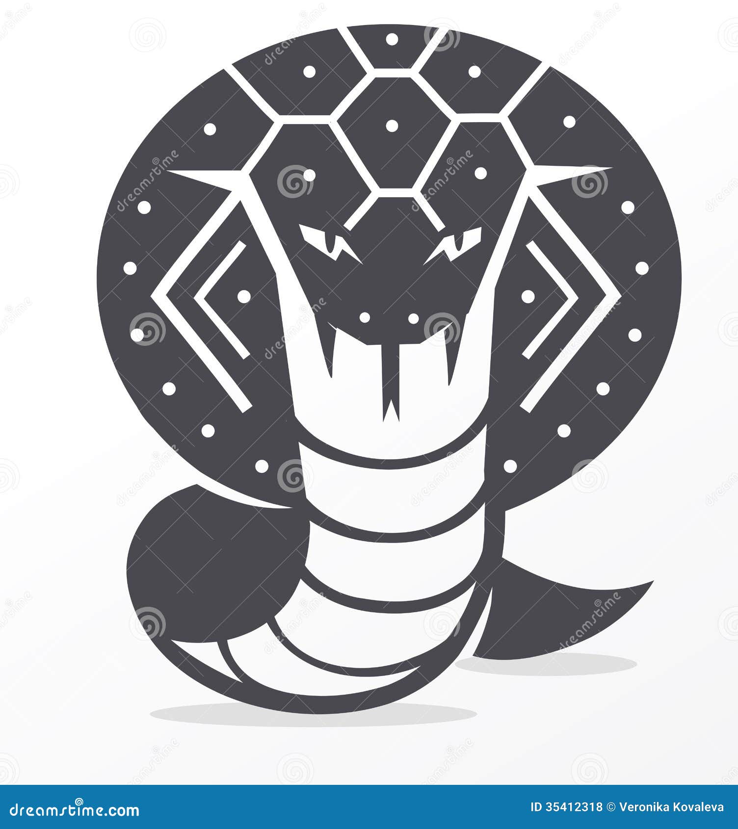 Cobra stock vector. Illustration of black, scale, white - 35412318