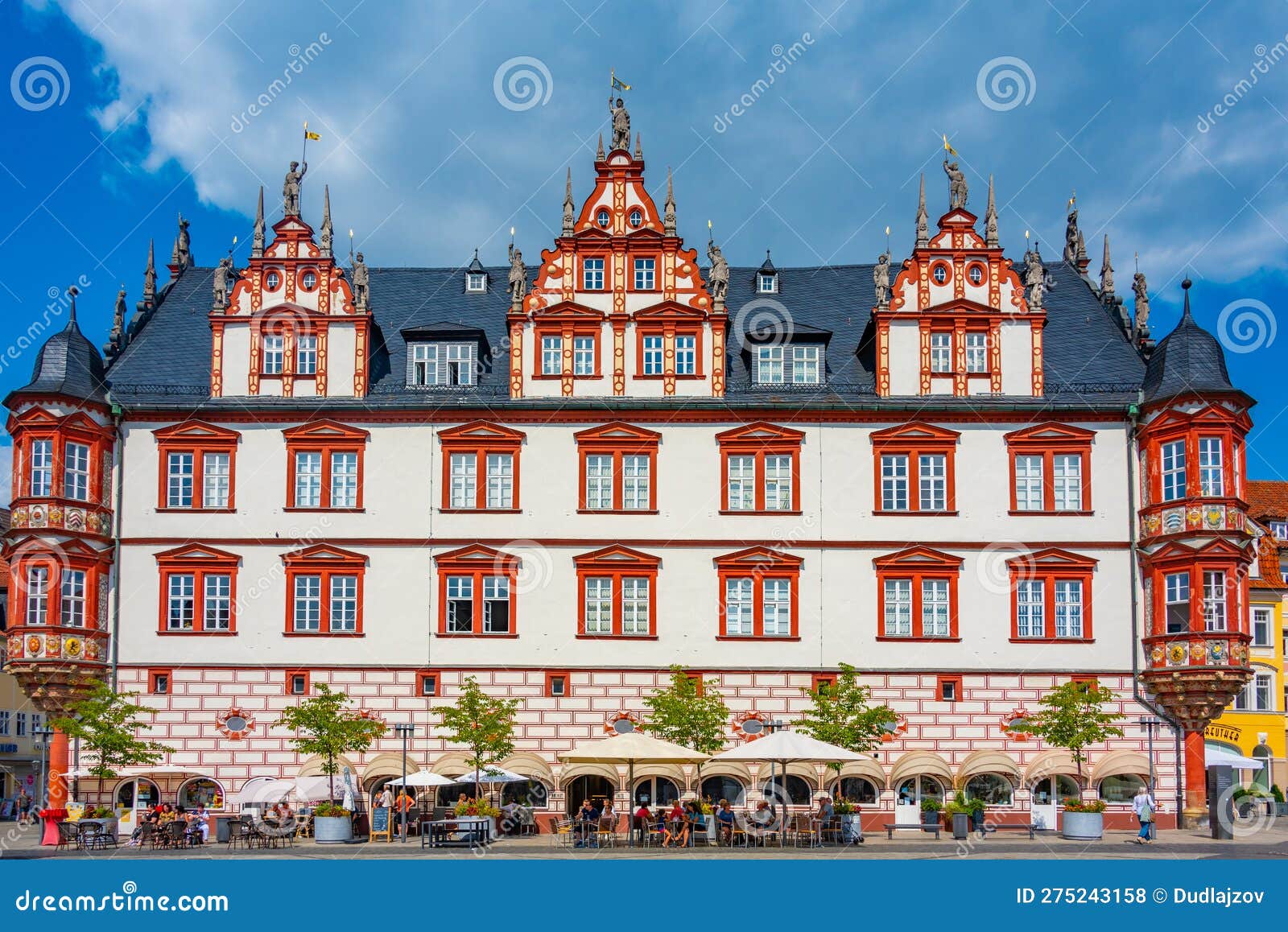 Coburg, Germany, August 10, 2022: Stadthaus in German Town Cobur ...