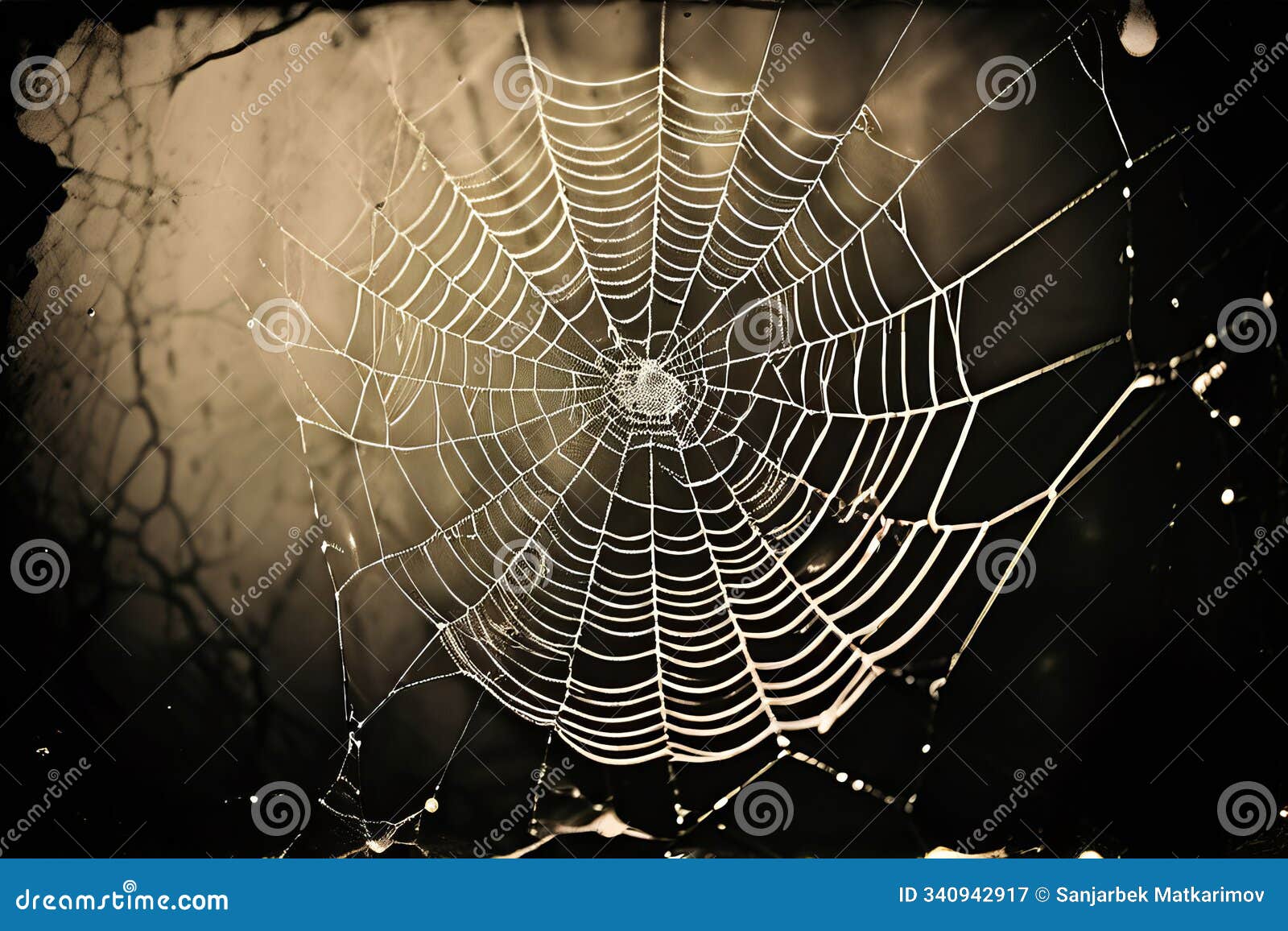 A Cobweb Captured Using the Wet Plate Collodion Process Which Pr Stock ...