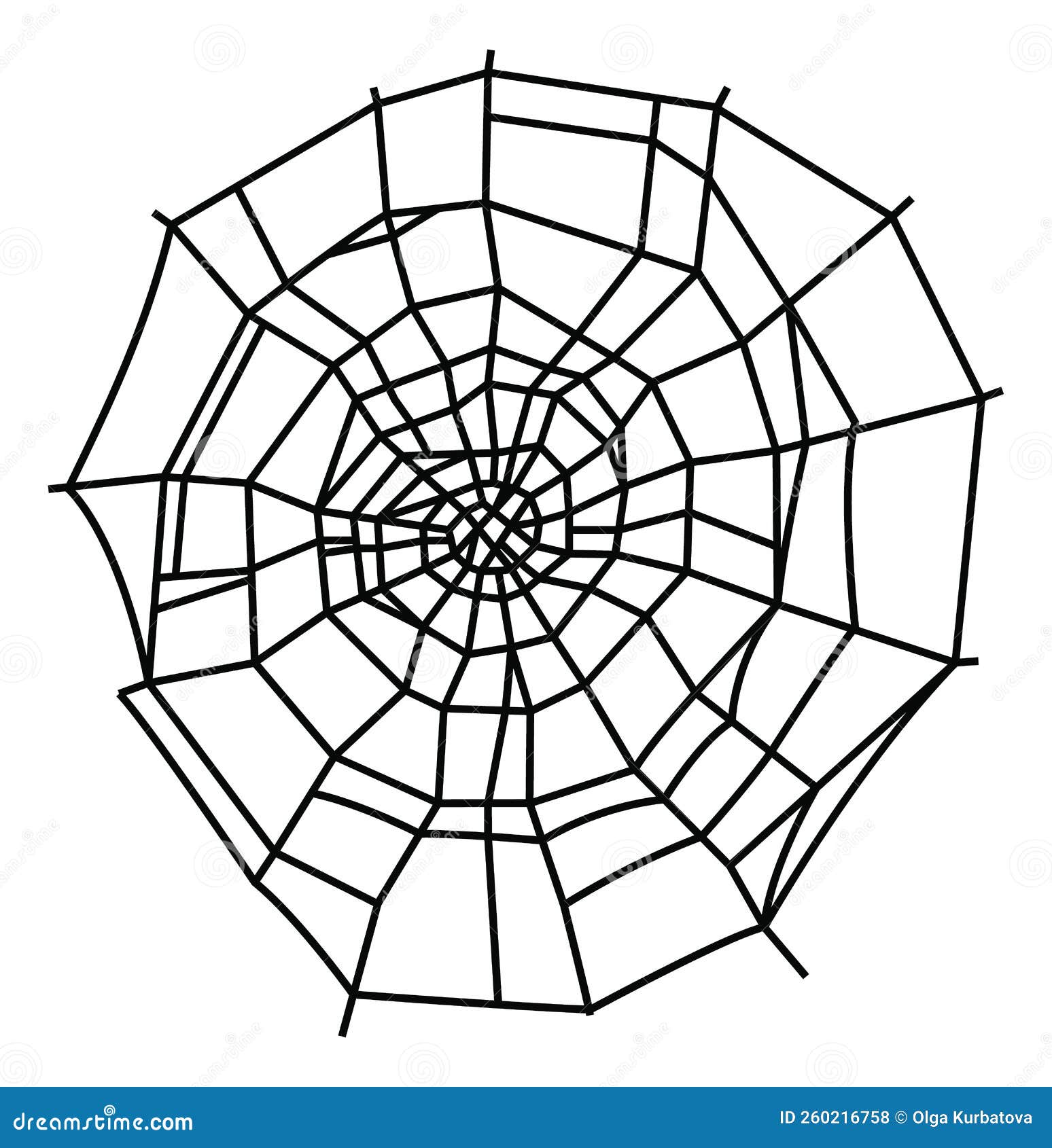 Cobweb. Halloween Monochrome Spiderweb, Decor Element Isolated on White ...