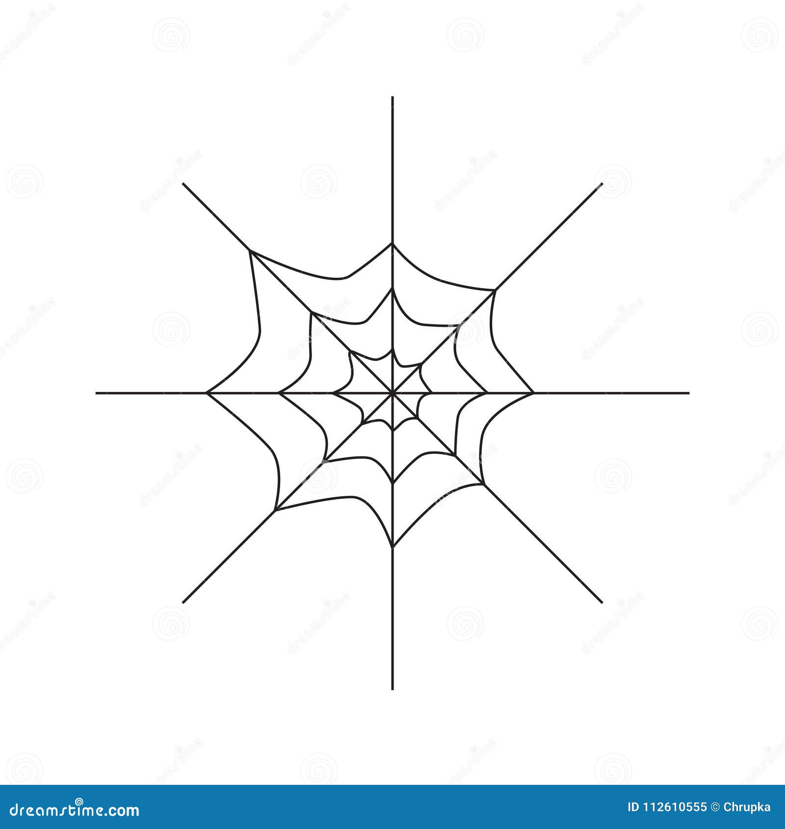 Cobweb icon stock vector. Illustration of pictogram - 112610555