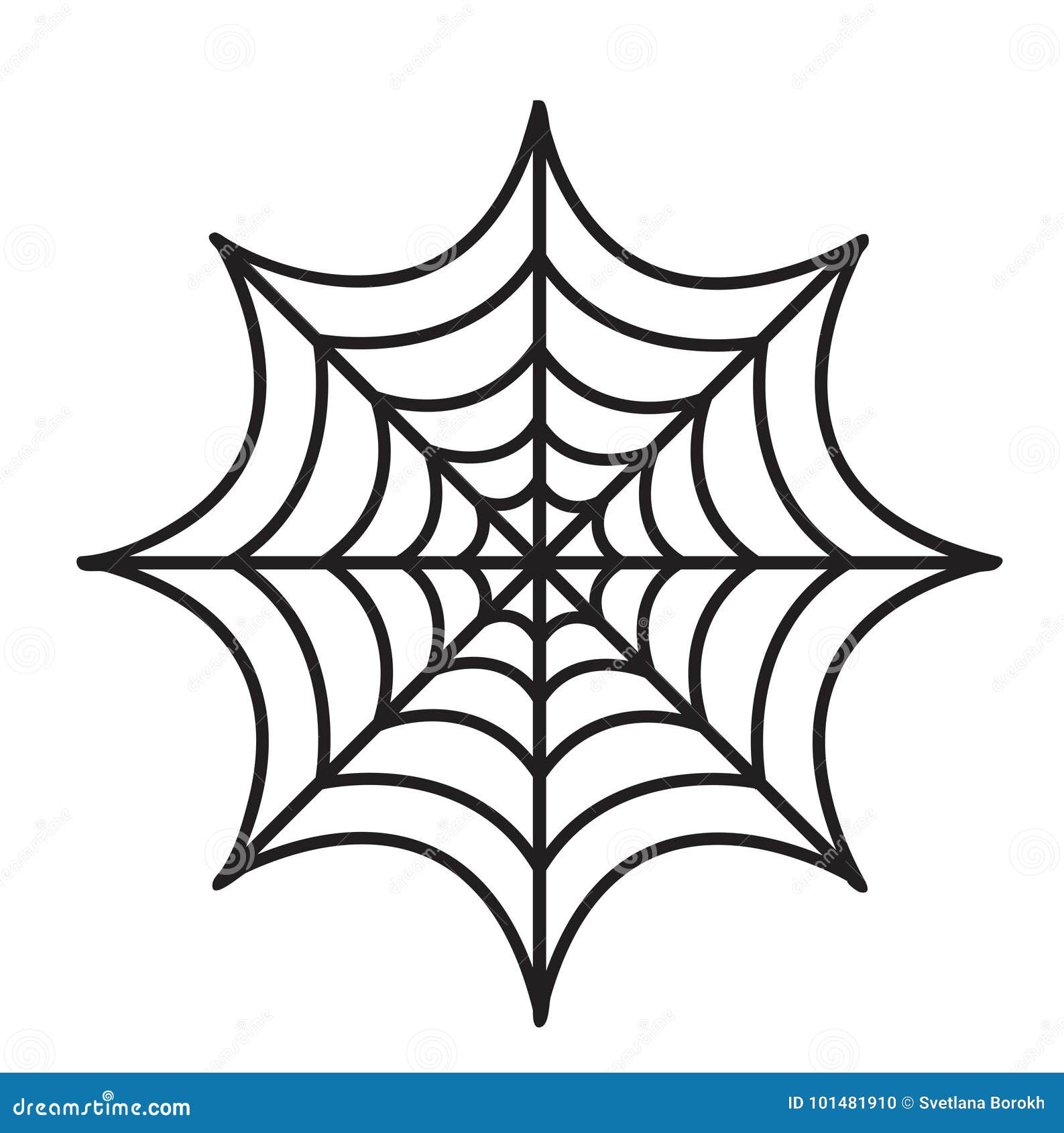 Cobweb Icon Flat Style. Isolated on White Background. Vector ... Cobweb Icon Flat Style. Isolated on White Background. Vector ...