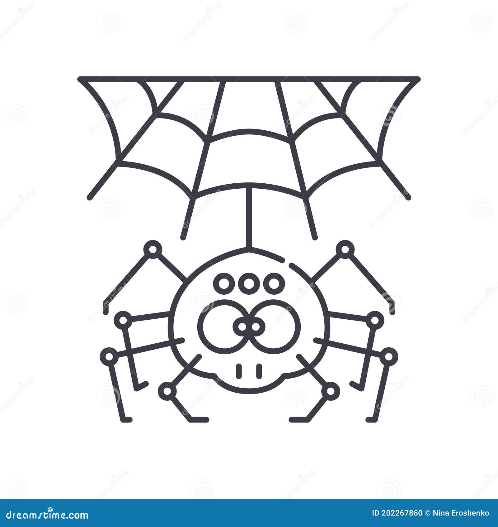 Cobweb Icon, Linear Isolated Illustration, Thin Line Vector, Web Design ...