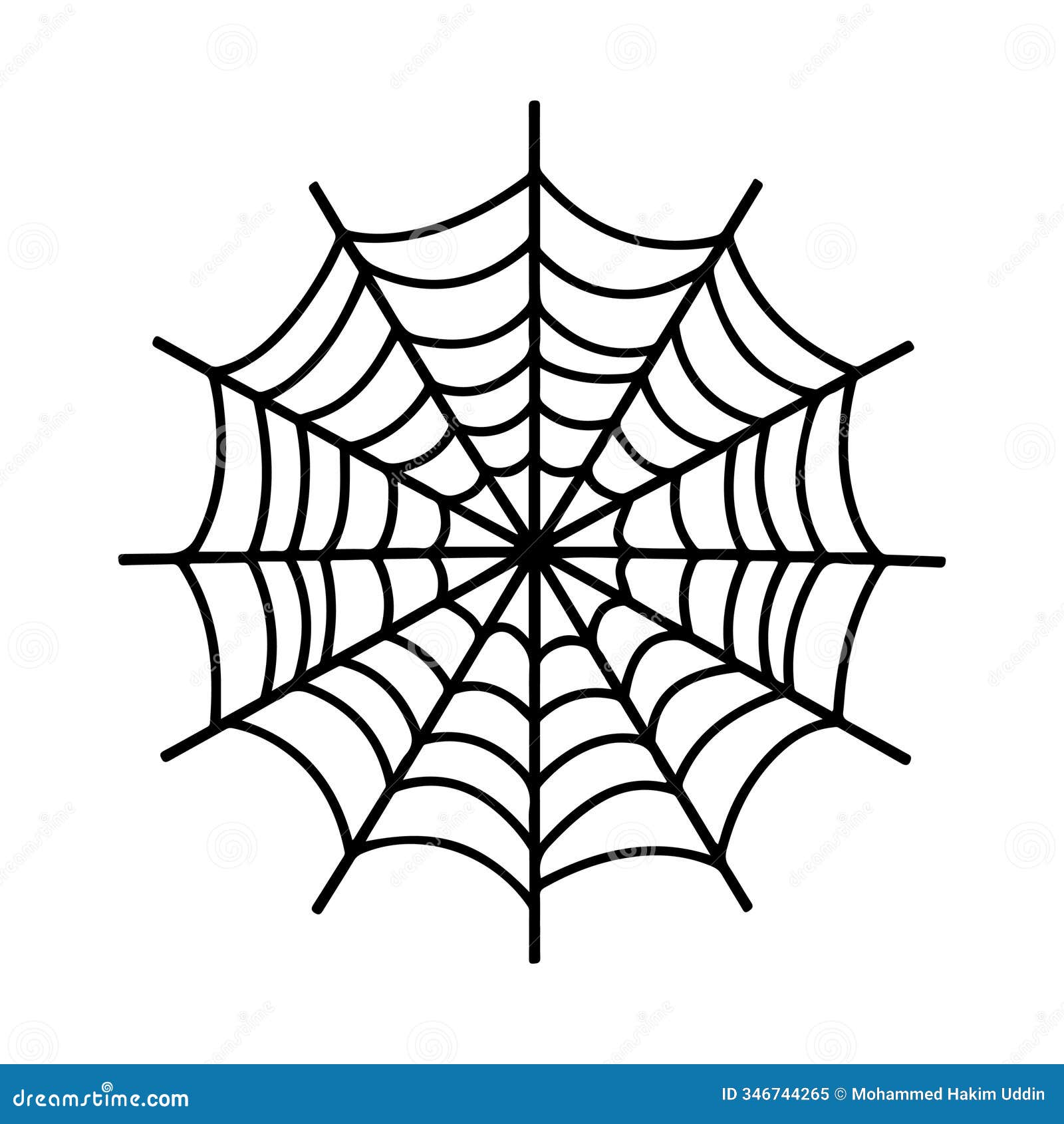 Cobweb Image Vector Illustration of White Background. Stock ...