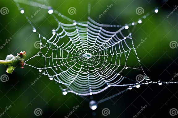 A Cobweb Photographed To Appear As a Miniature Version of Itself Stock ...